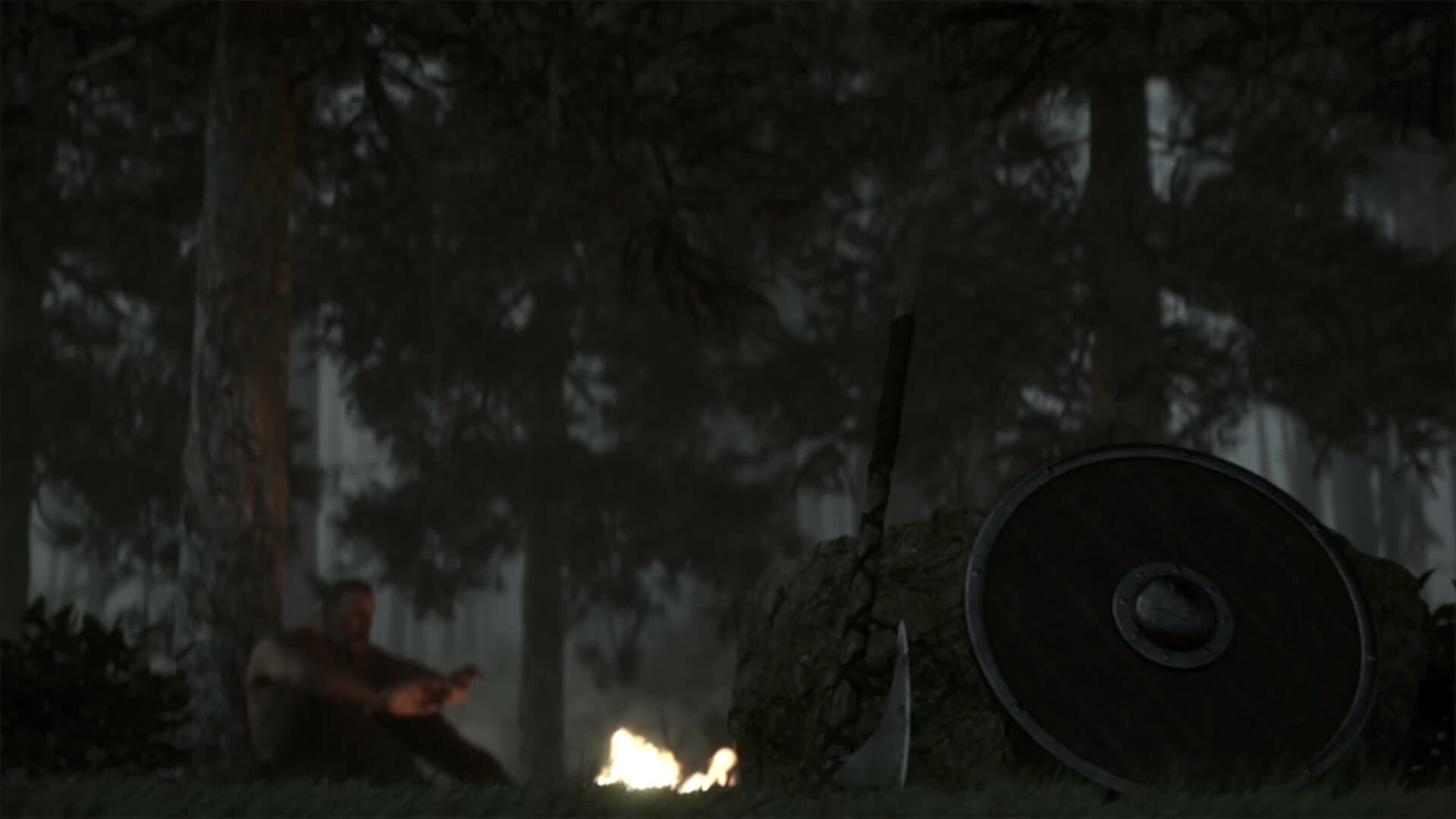 ArtStation - Viking in the forest. Cinematic video, 3D