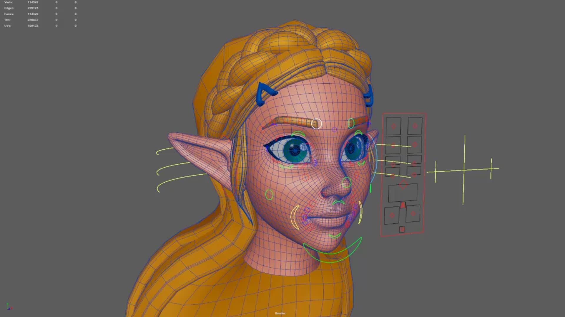 ArtStation - Zelda Practice Facial Rig