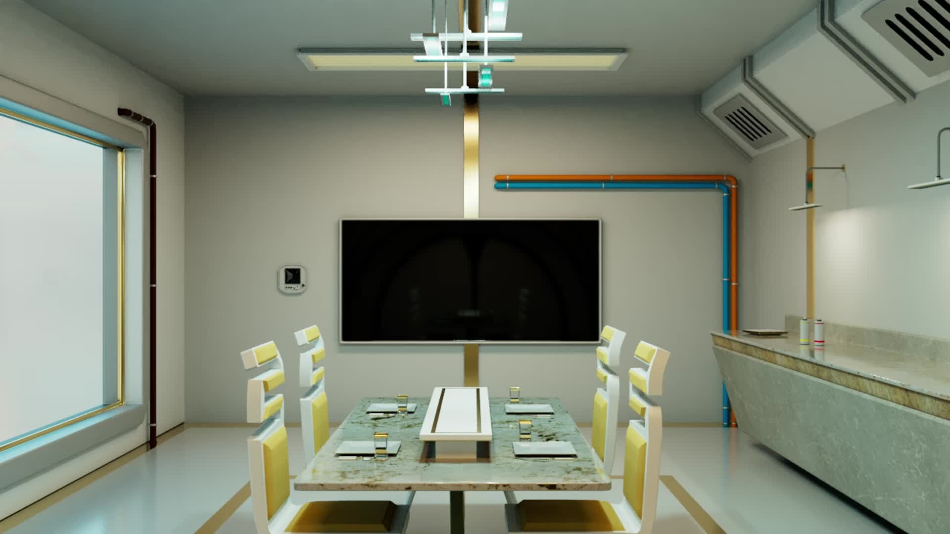 ArtStation - Sci-Fi Dining Room