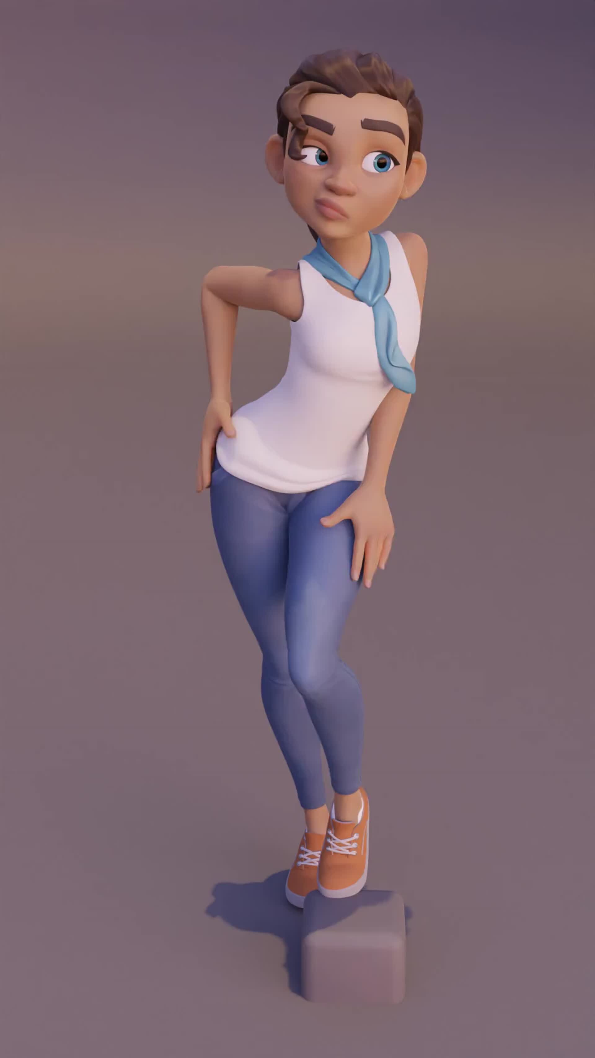 ArtStation - Have some fun animation with Blender characters ! )