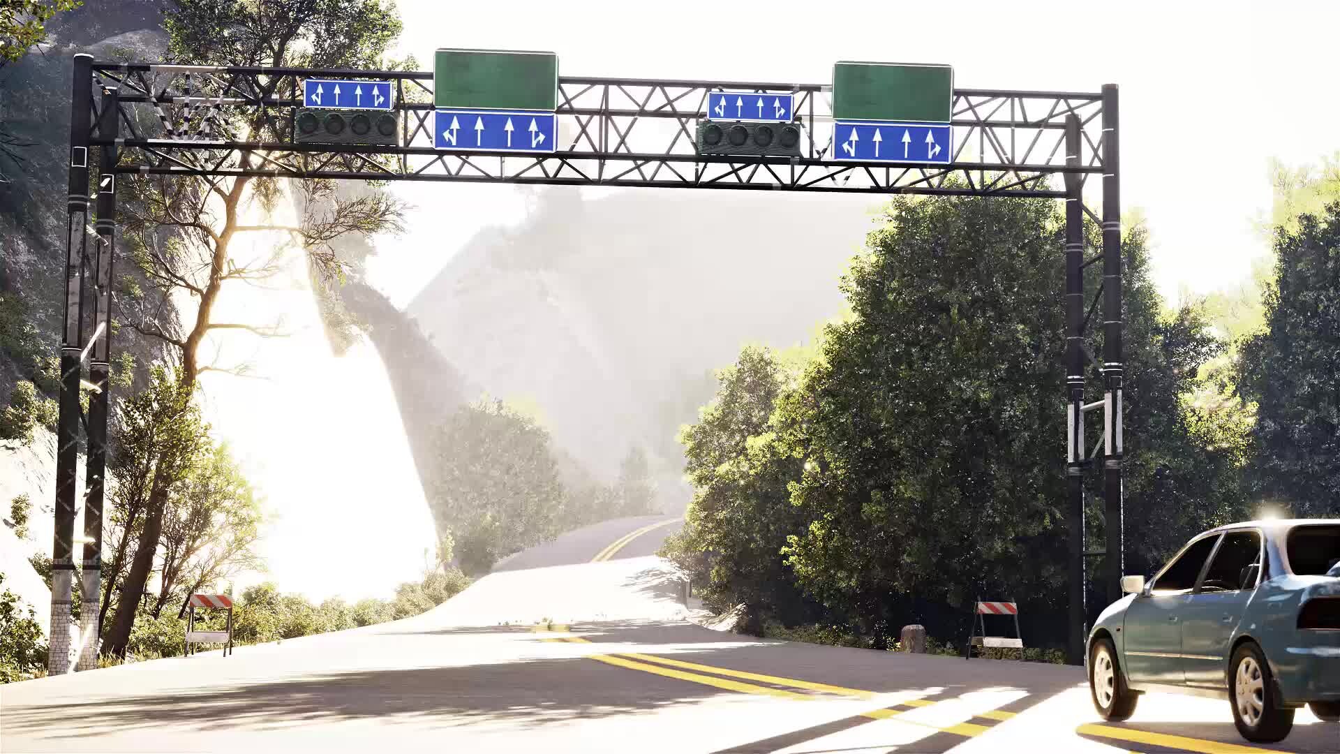 ArtStation - Highway in Forest