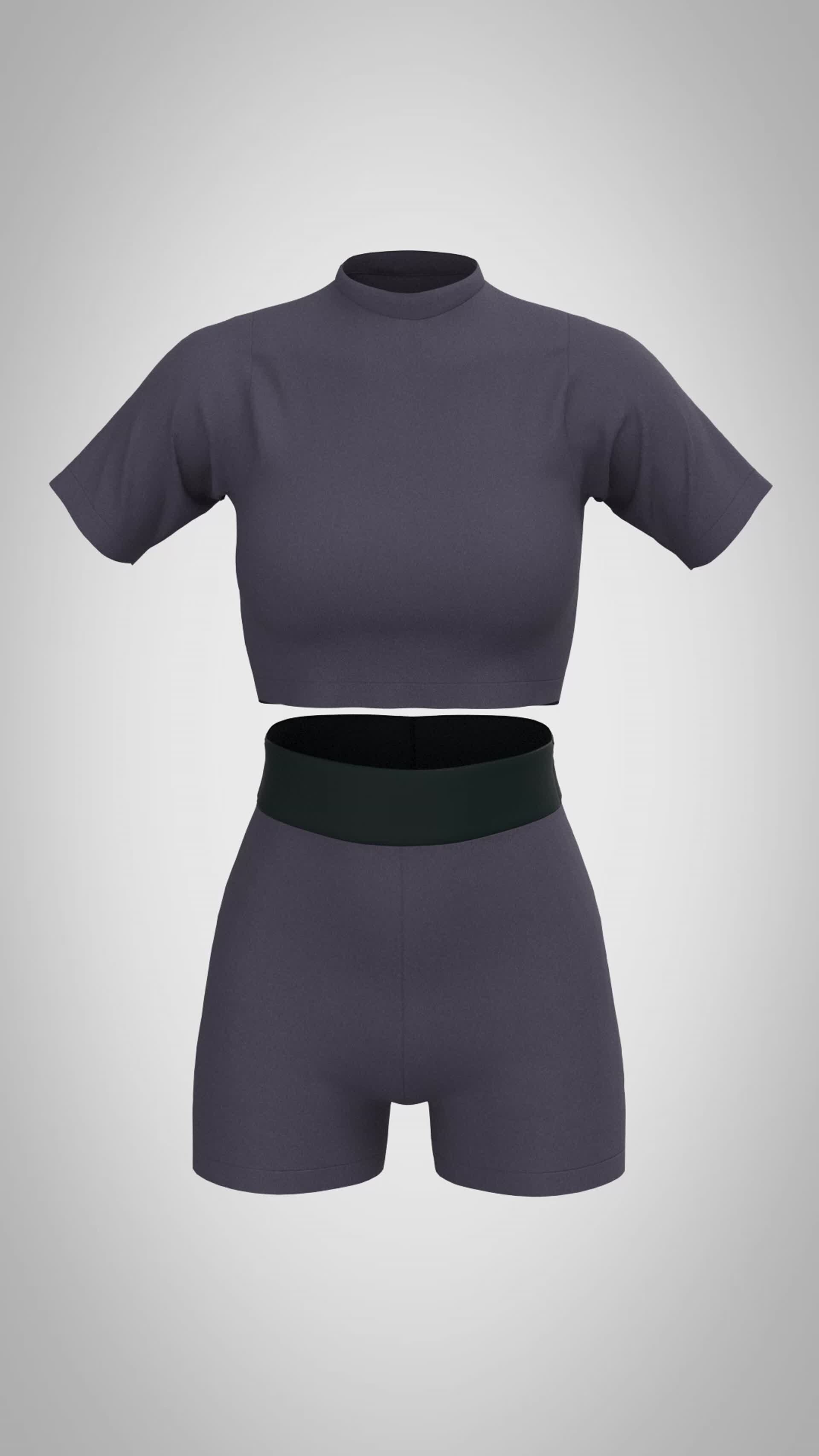 ArtStation - Female sports outfit/ Marvelous Designer/Clo3D