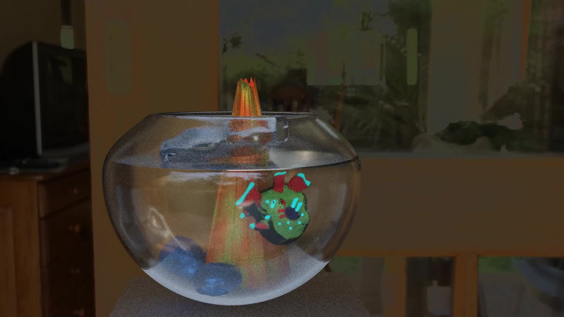 ArtStation - Fish and volcano