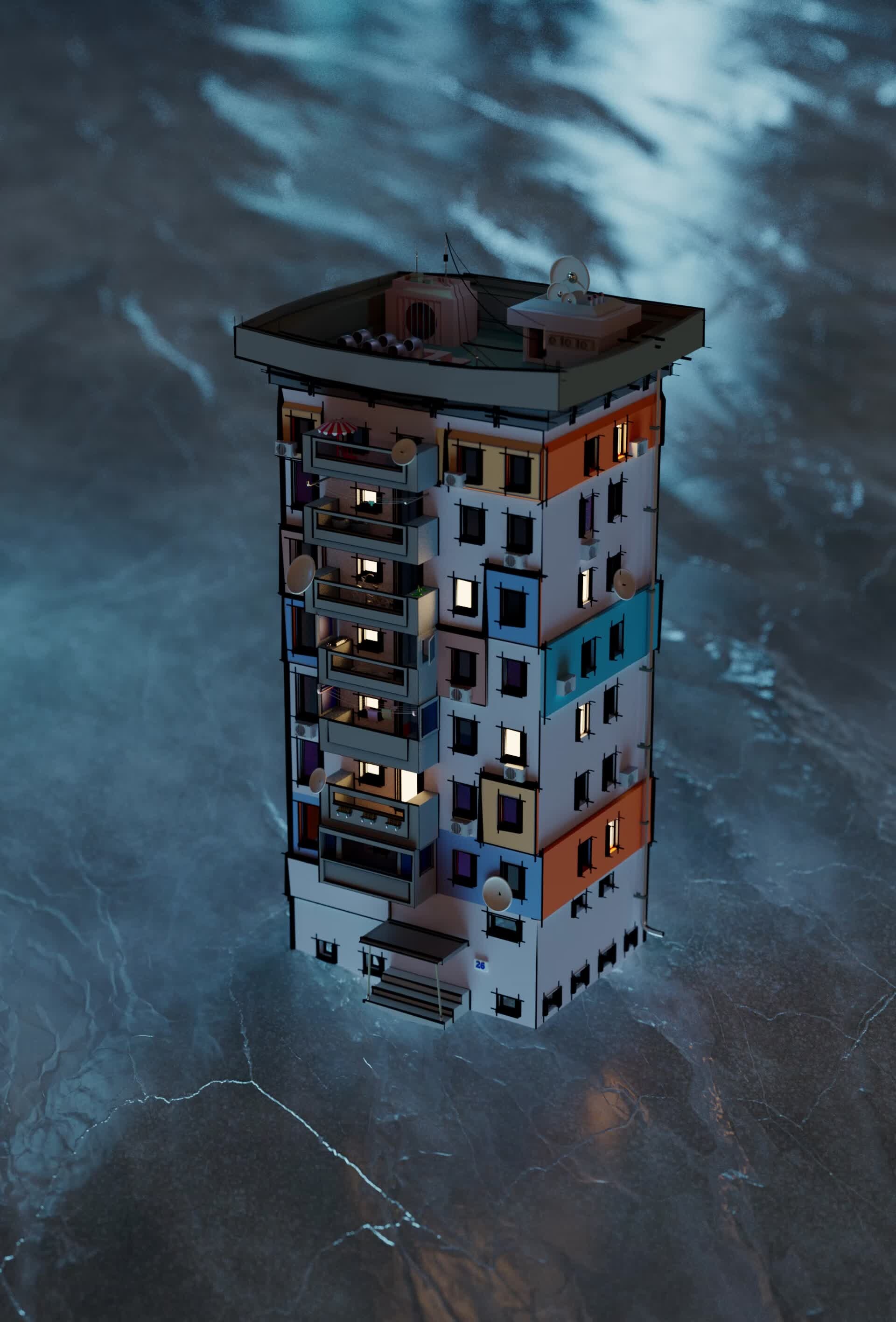 ArtStation - low poly apartment