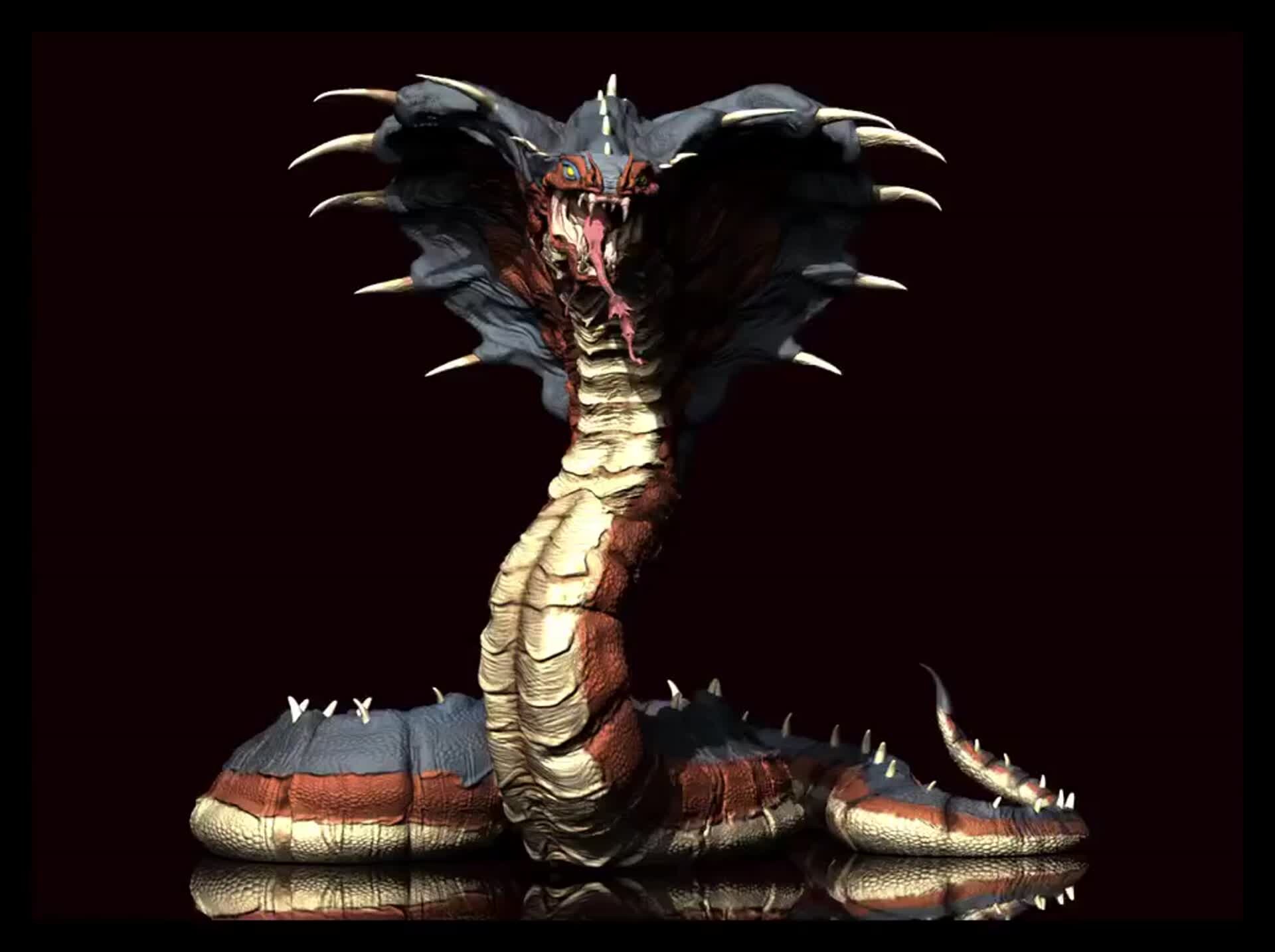 ArtStation - 3d King Cobra