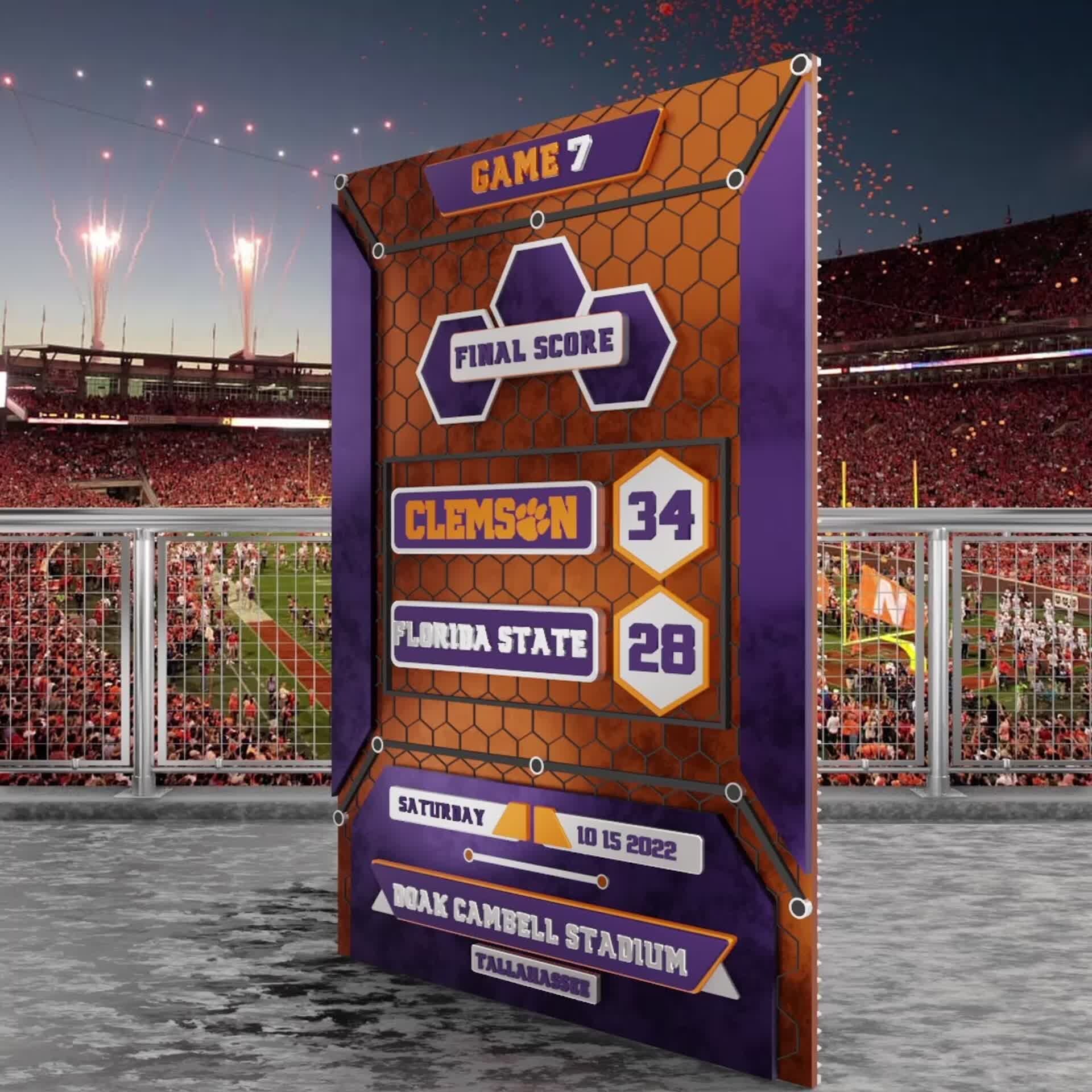 ArtStation - 3d Ticket - Florida State - Clemson