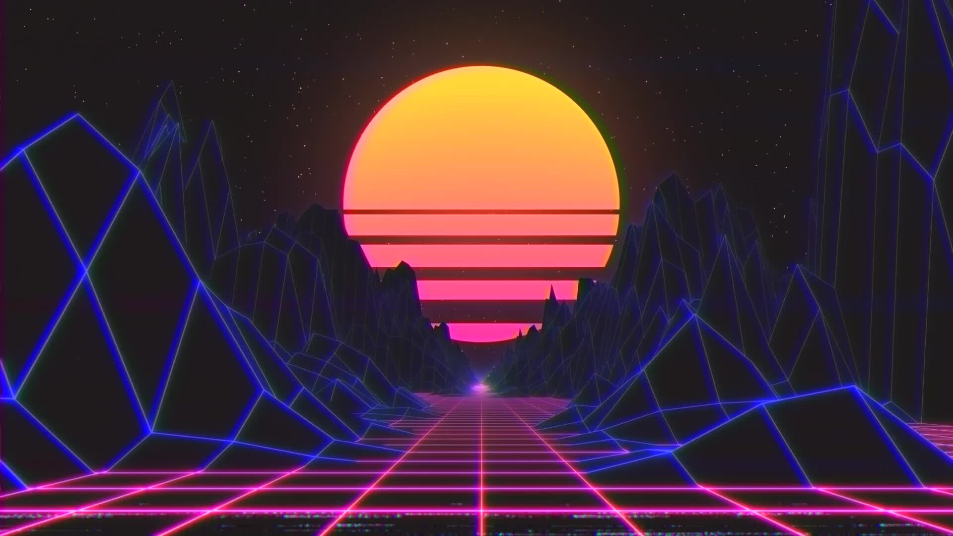 ArtStation - Retrowave Animation Loop