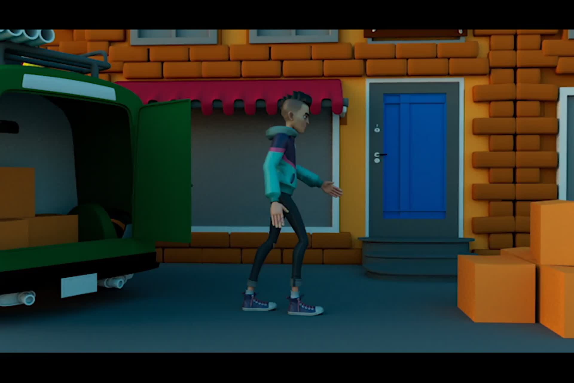 ArtStation - Box lift animation