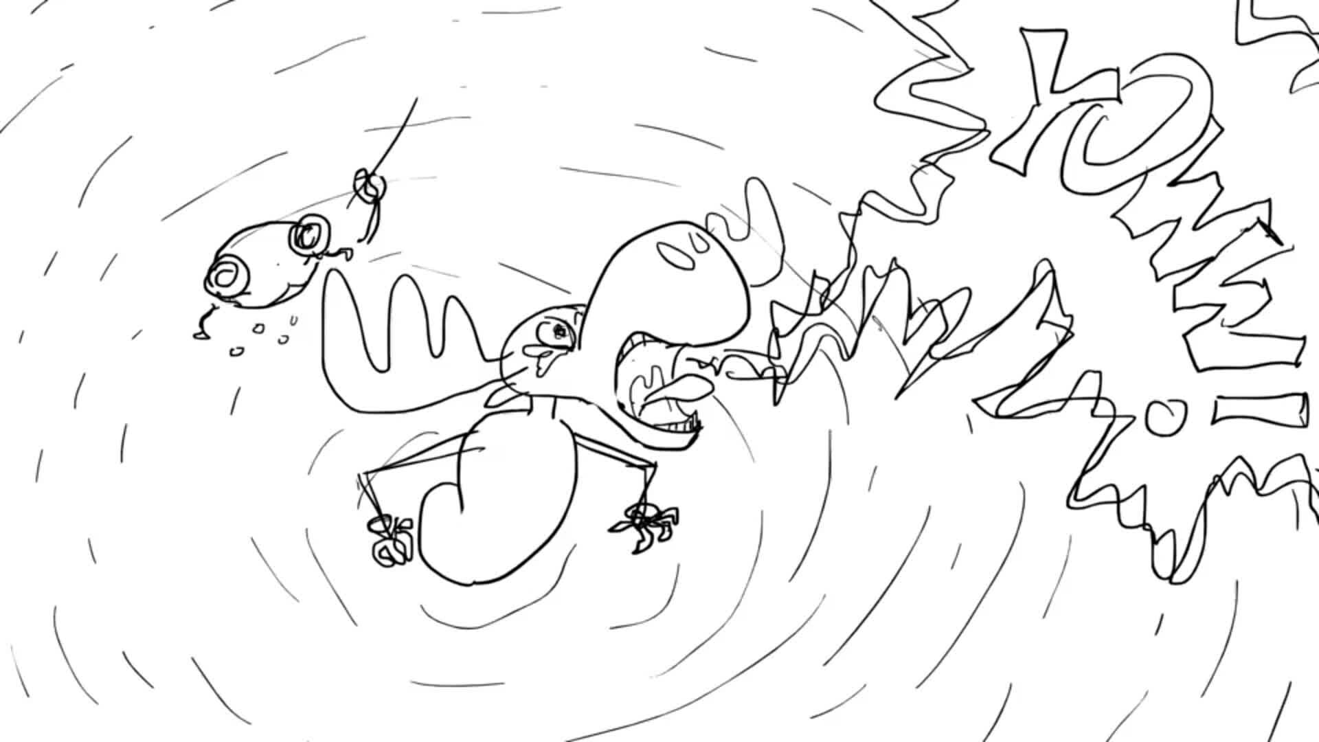 Artstation A Rocky And Bullwinkle Parody Scene