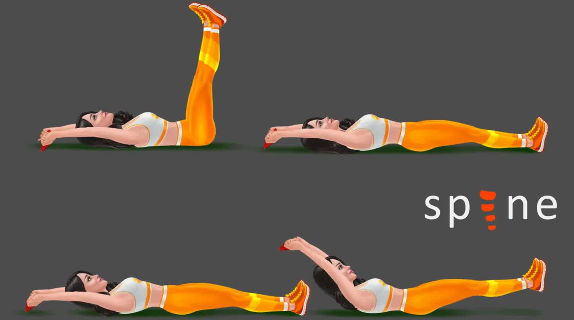 ArtStation - Girl Exercise Spine 2D Animation