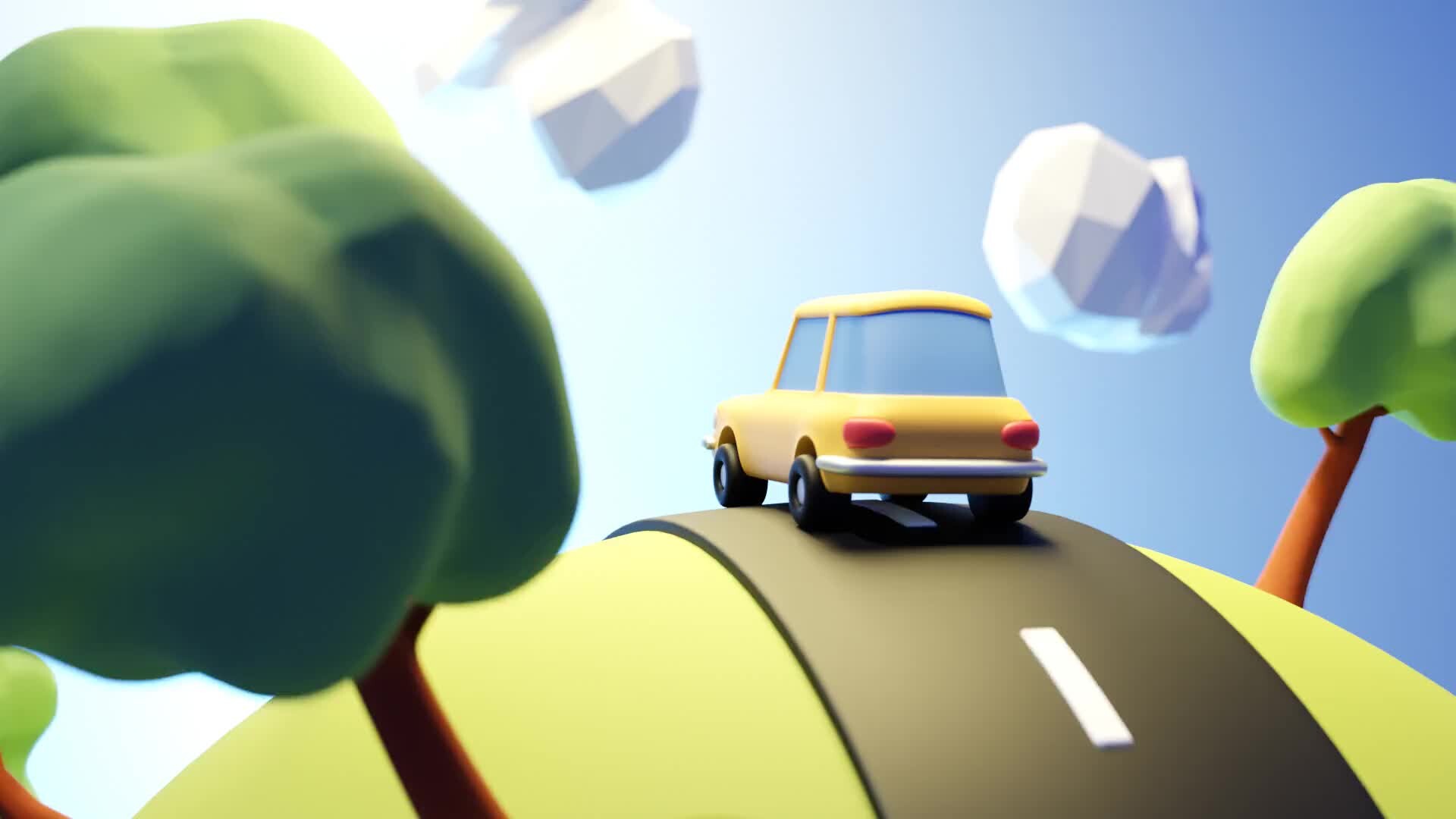 ArtStation - Low polly car animation