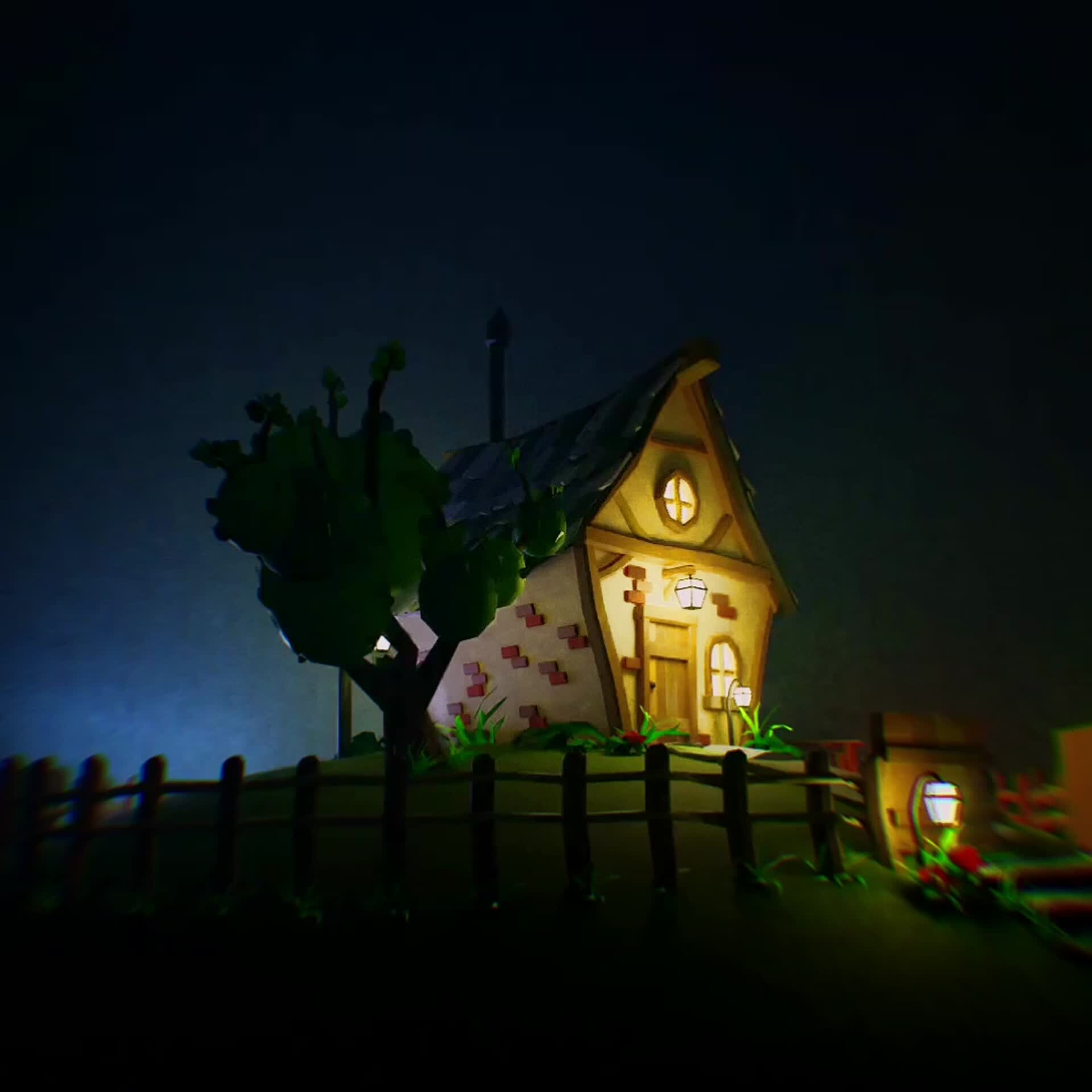 ArtStation - My Hill top hut.