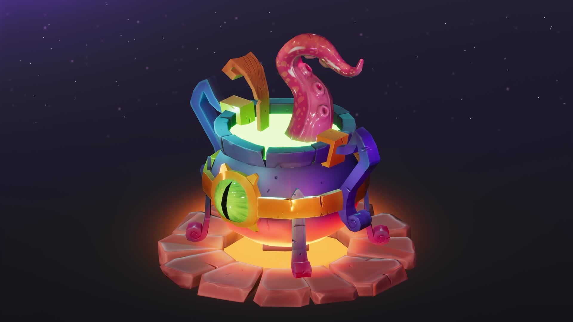 ArtStation - Stylized Witch's Cauldron