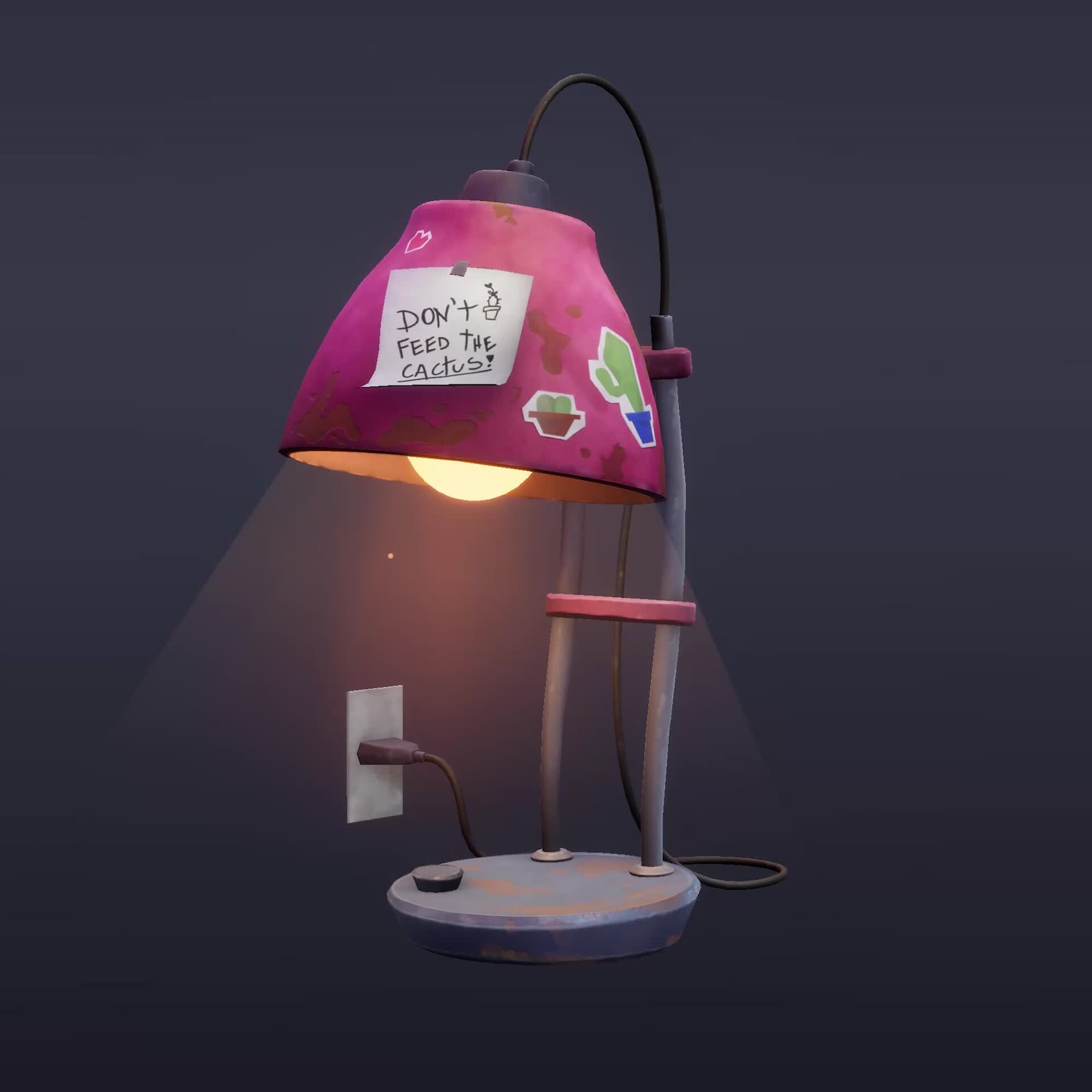 ArtStation - Stylized Table lamp