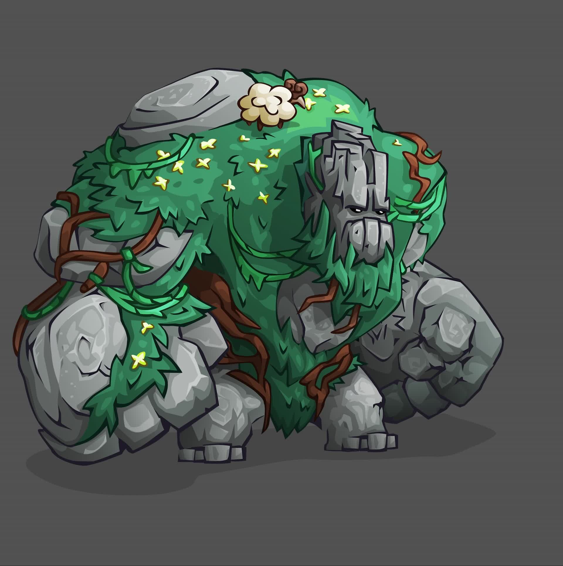 ArtStation - Golem Boss (Spine 2D Animation)