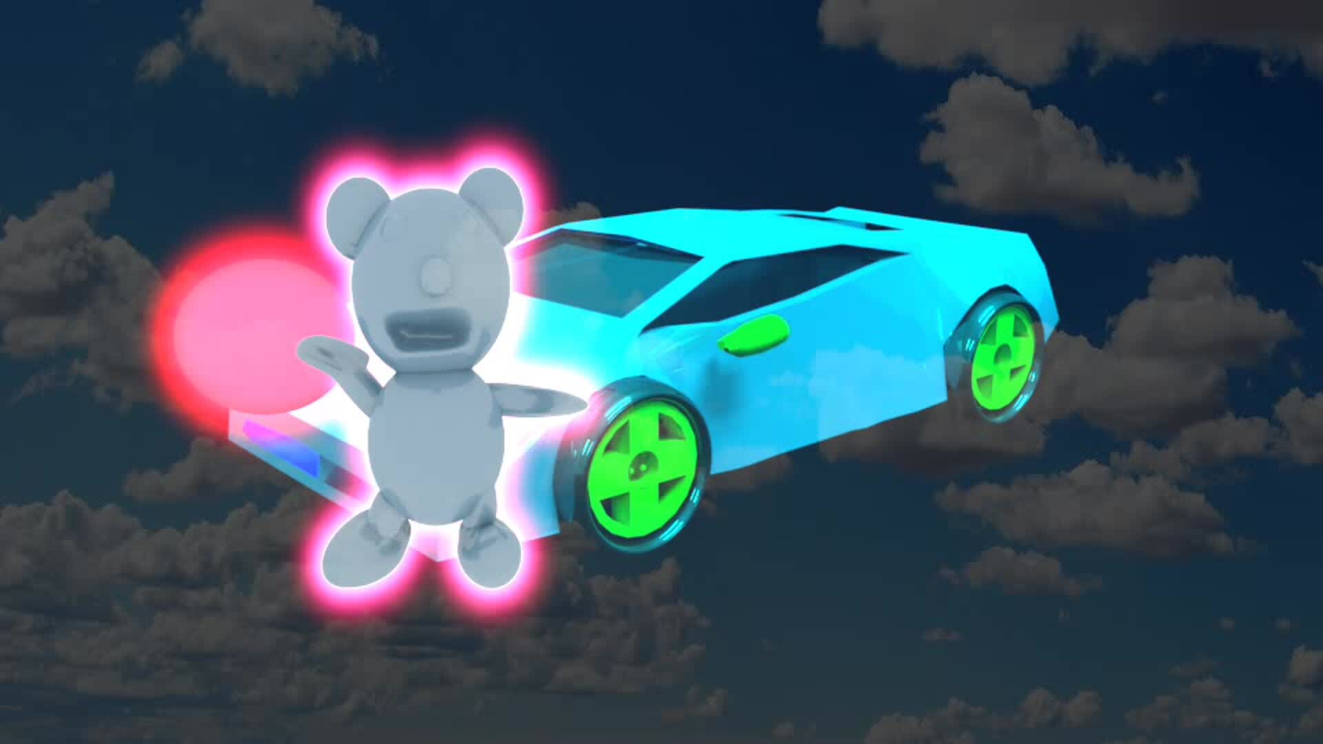 ArtStation - robot bear with a car.