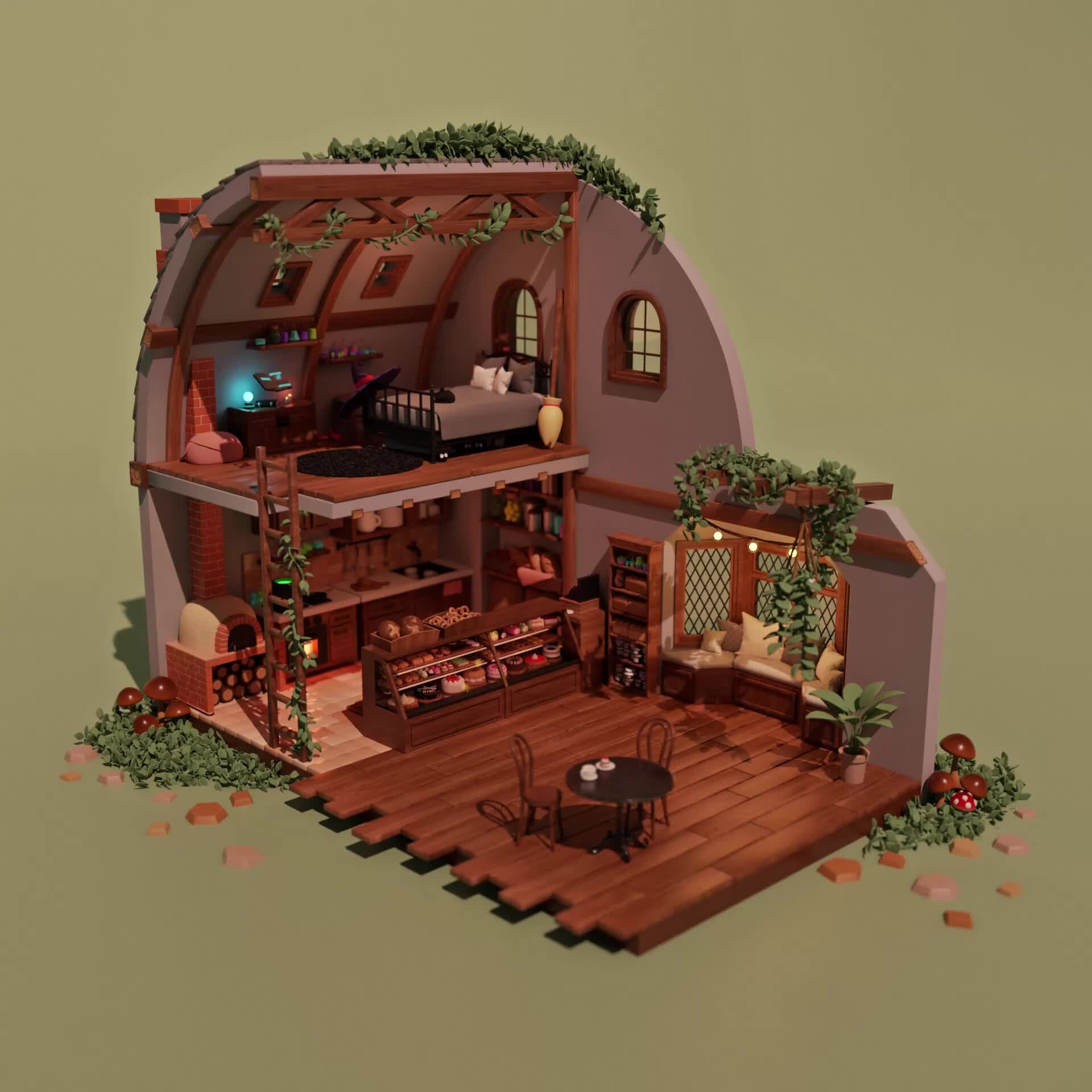 ArtStation - Kiki's delivery service imaginary bakery