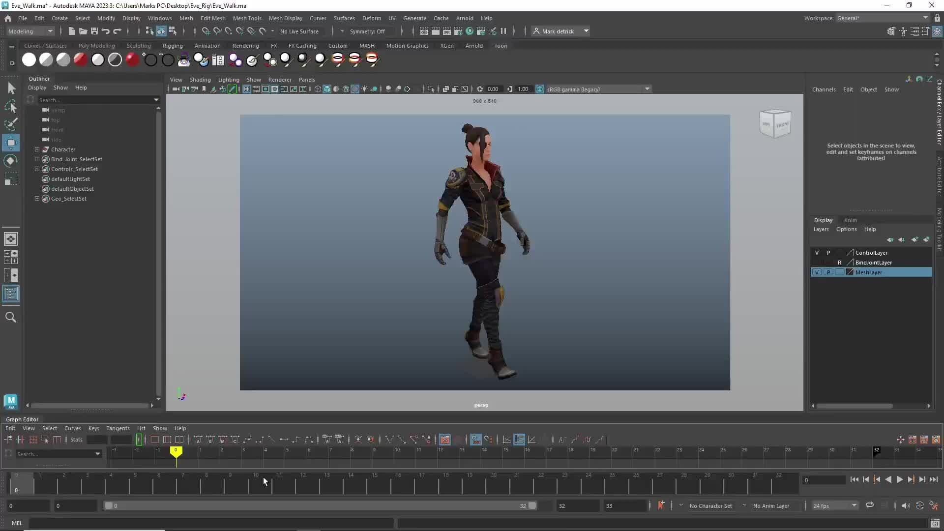 ArtStation - Eve Walk Cycle