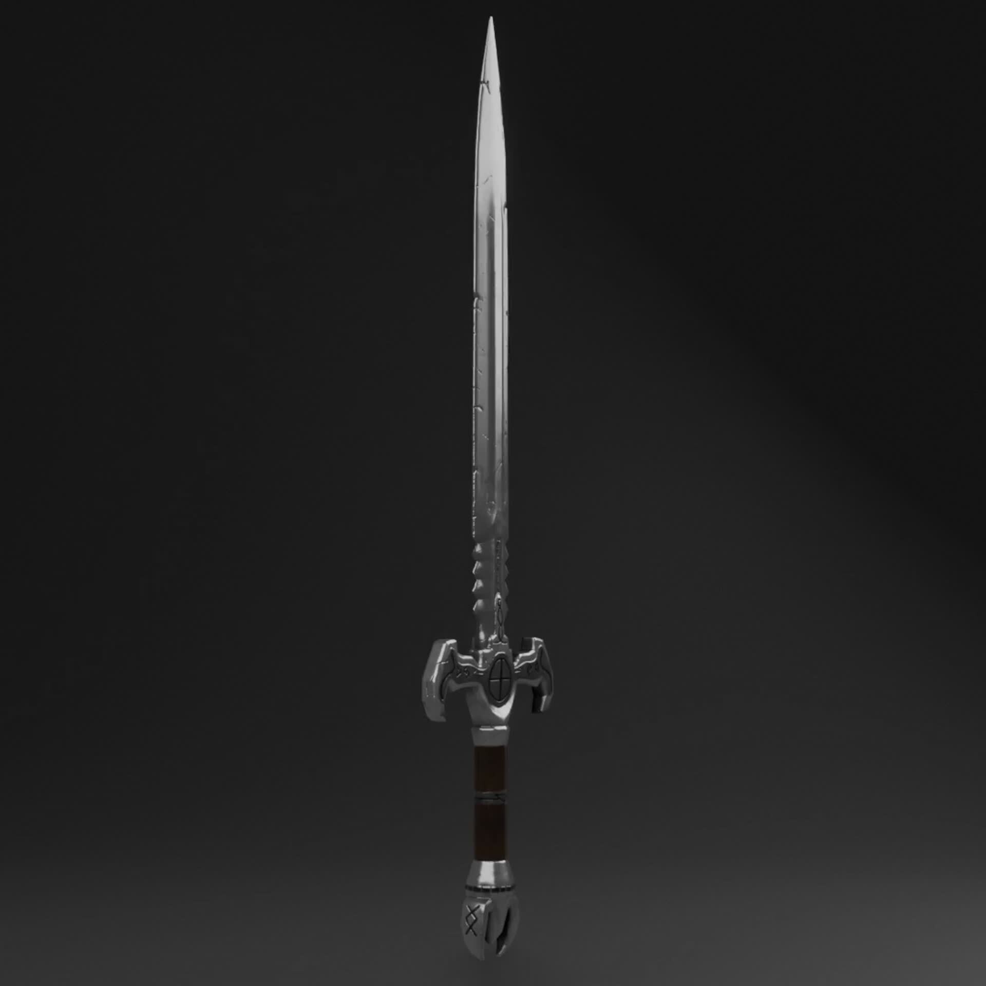 ArtStation - Game ready Sword low-poly 3D model