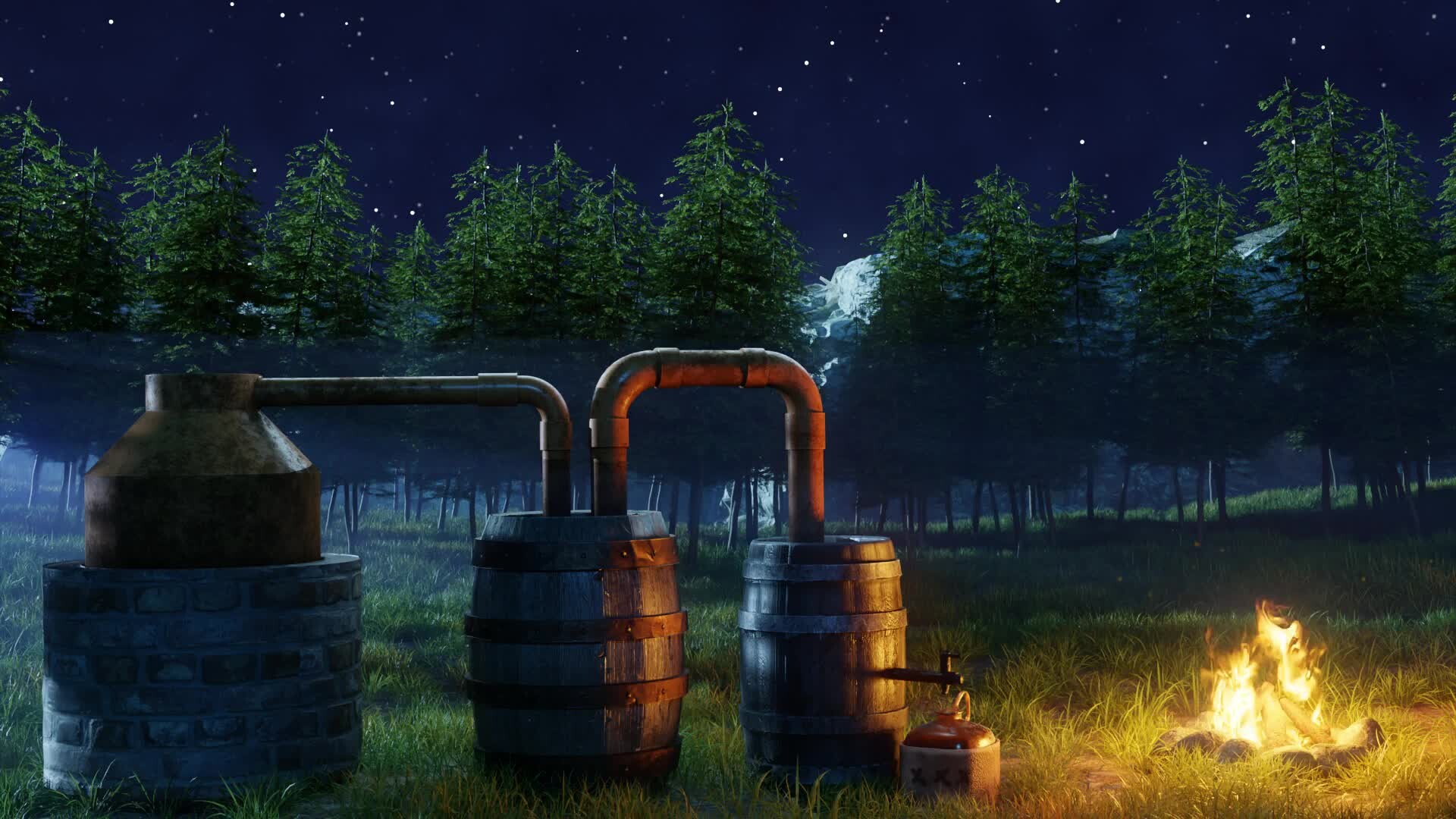 ArtStation - Moonshine looping animation