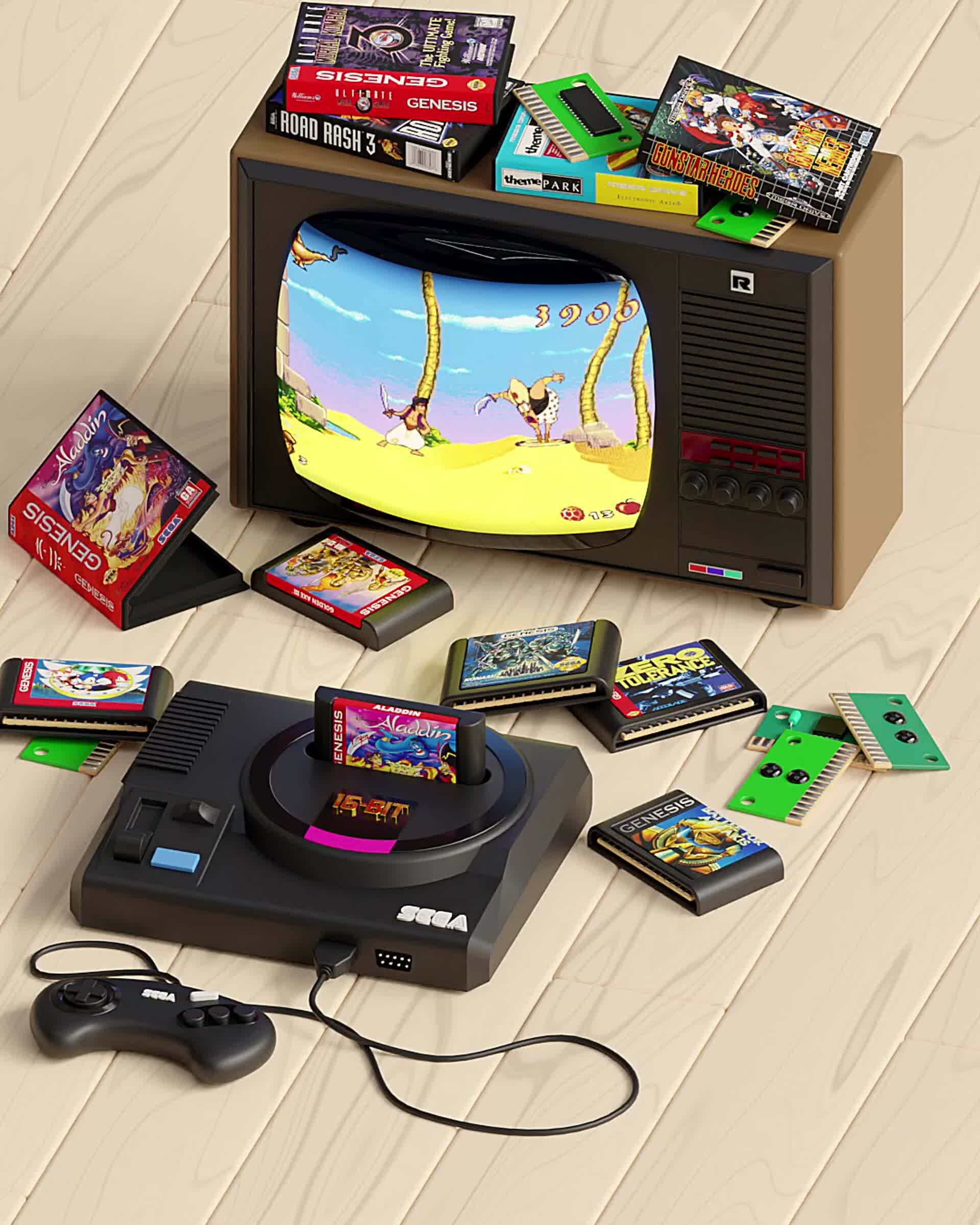 ArtStation - Sega Genesis isometric 3d model