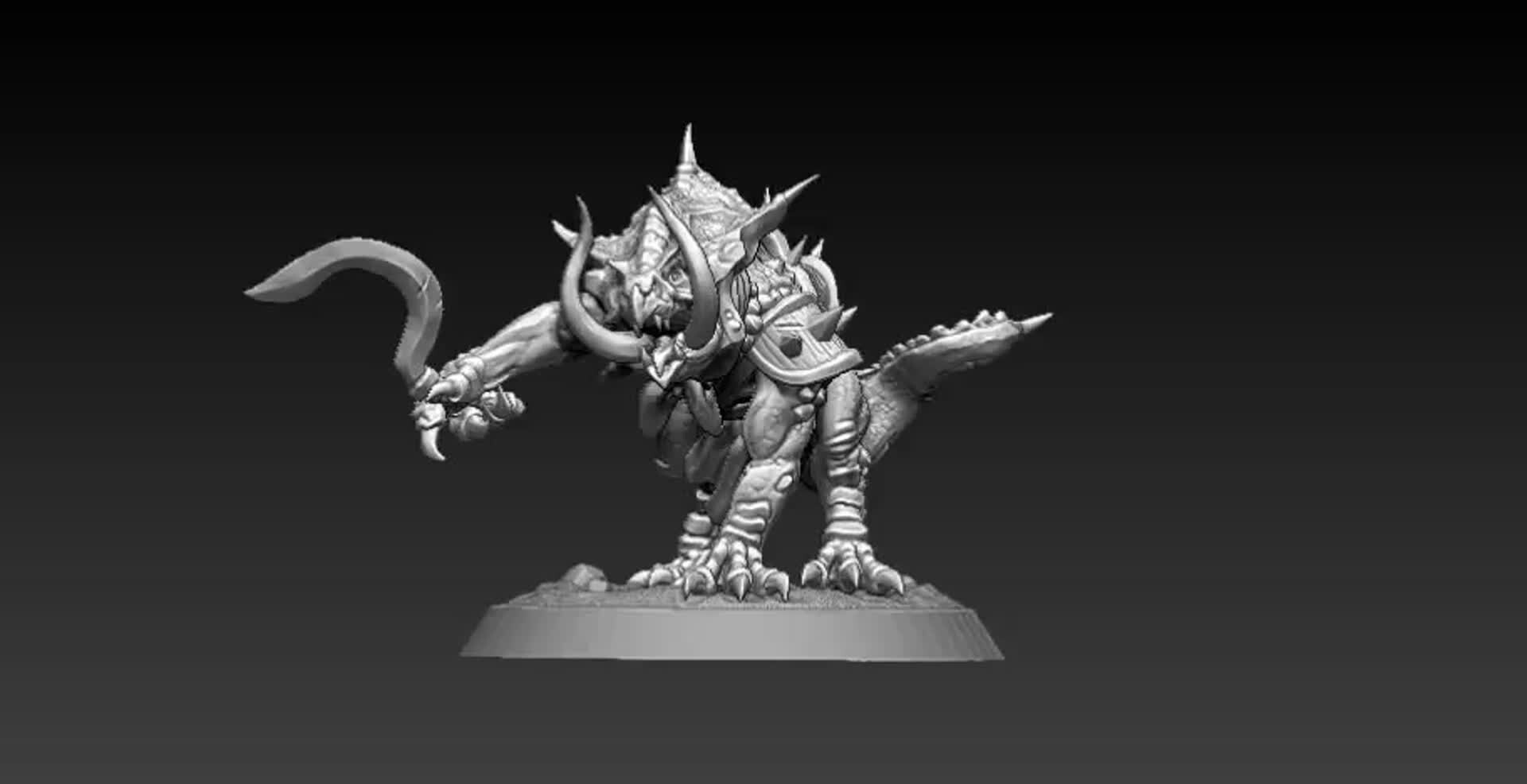 ArtStation - Lizardman mini sculpt