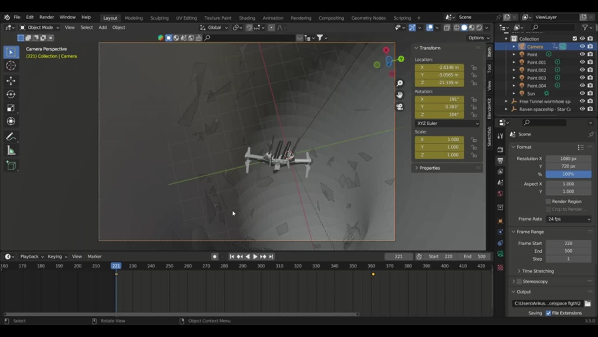 ArtStation - Worm hole 3D modeling