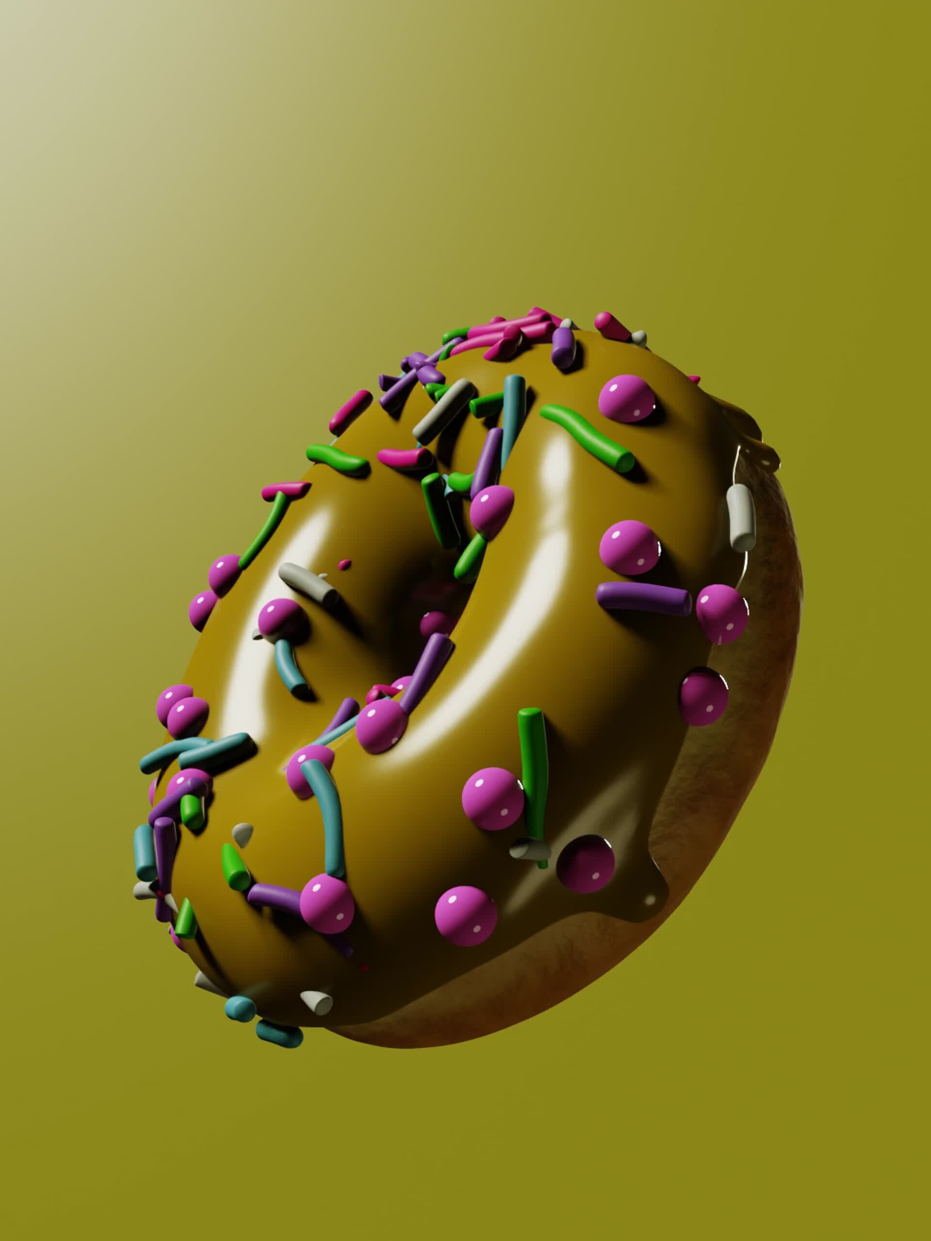 ArtStation - Learning Blender. Doughnut.
