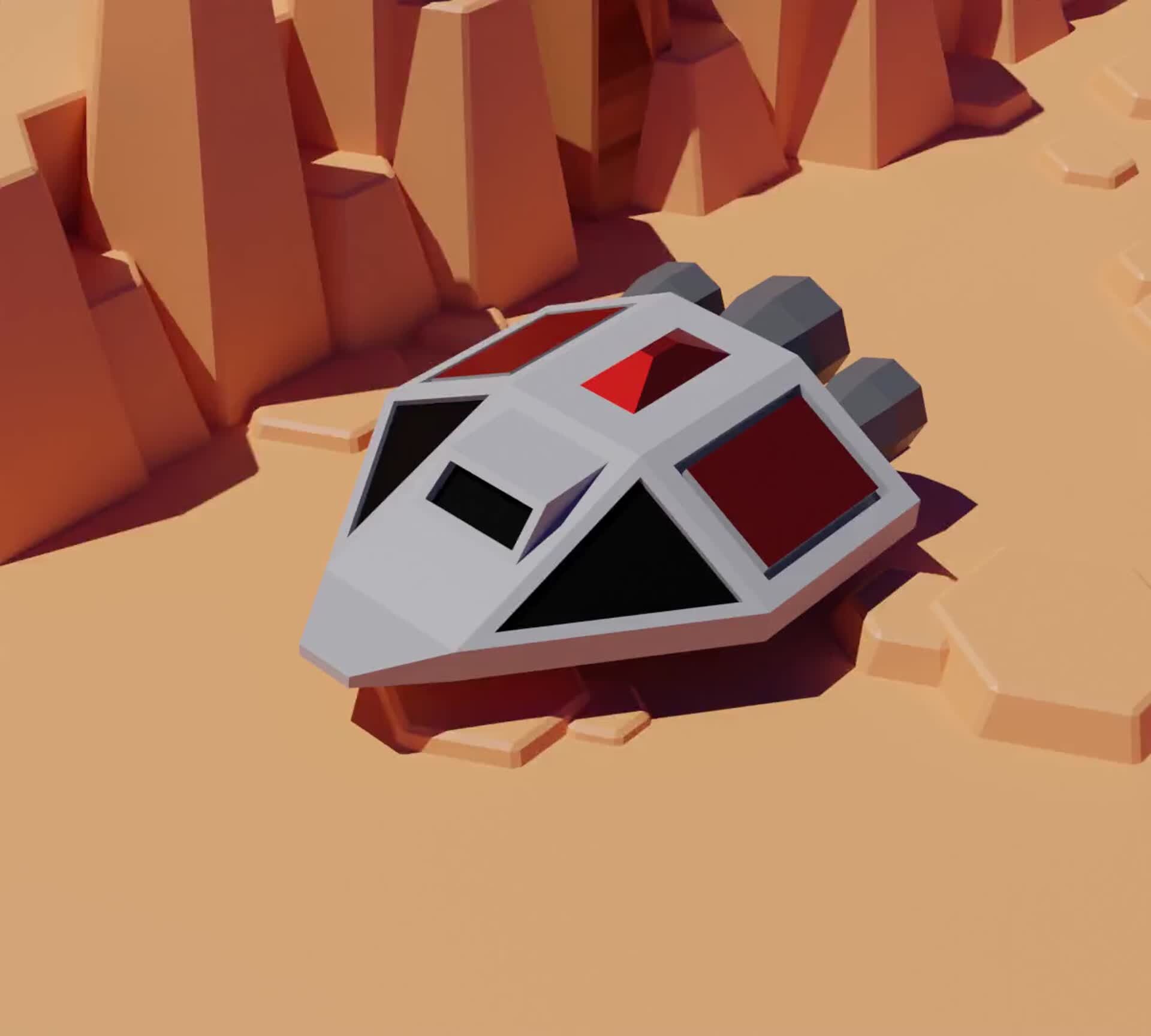 ArtStation - Spacecraft loop low poly