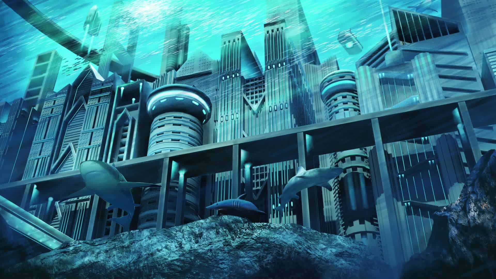 ArtStation - Underwater city (concept and 3D modeling)
