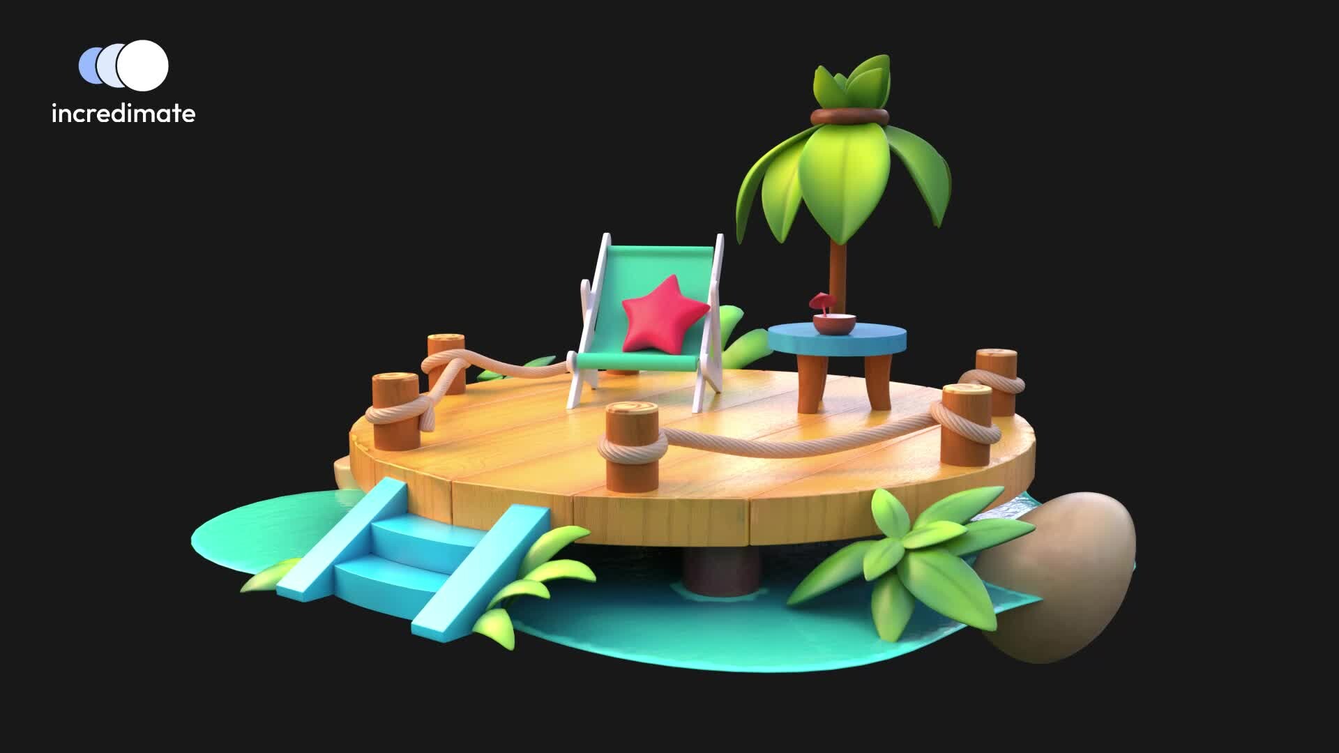 ArtStation - 3D Beach Scene - Incredimate