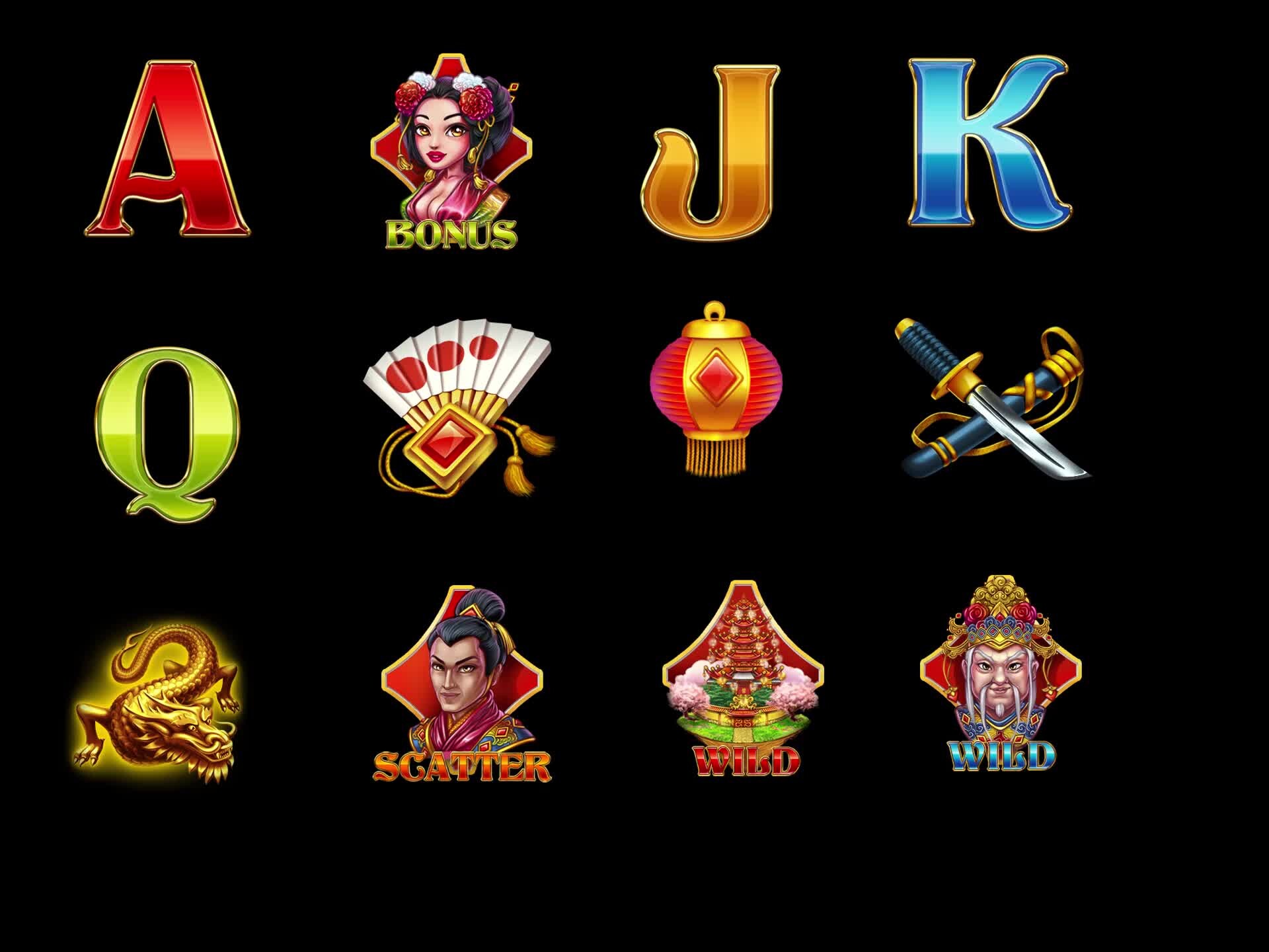 ArtStation - Set of slot symbols animation for the Chinese themed slot