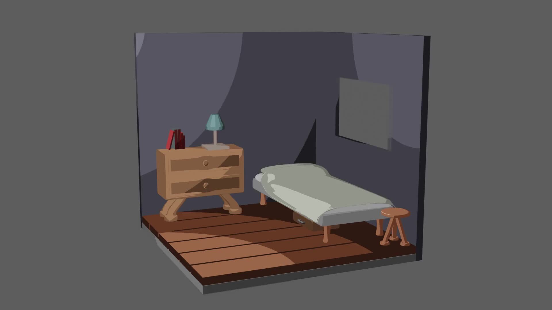 ArtStation - Bedroom Animation Day to Night