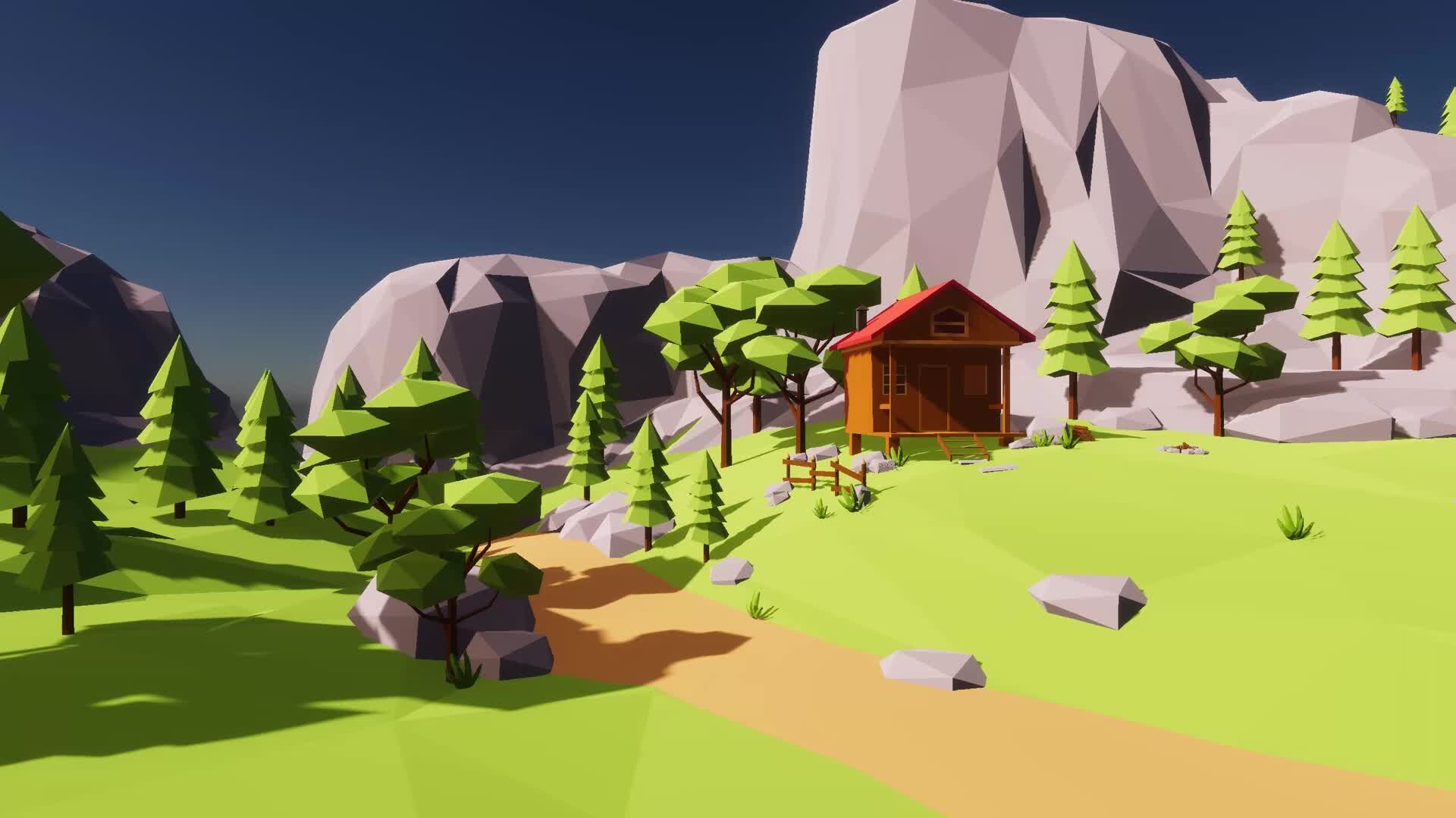 ArtStation - Low poly Game Background