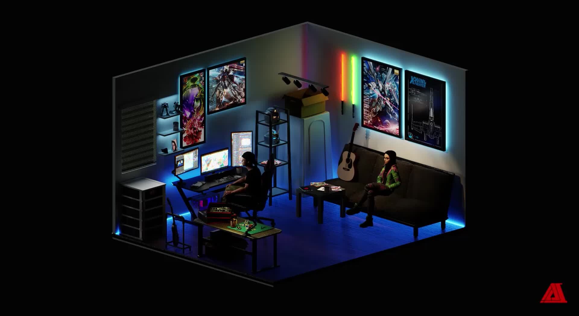 ArtStation - Isometric Room