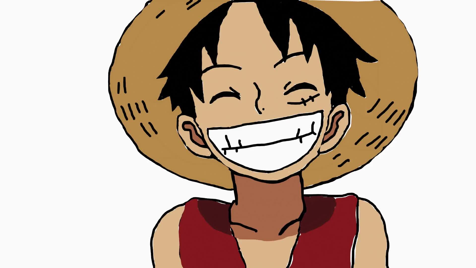 ArtStation - Luffy laughing 2d animation