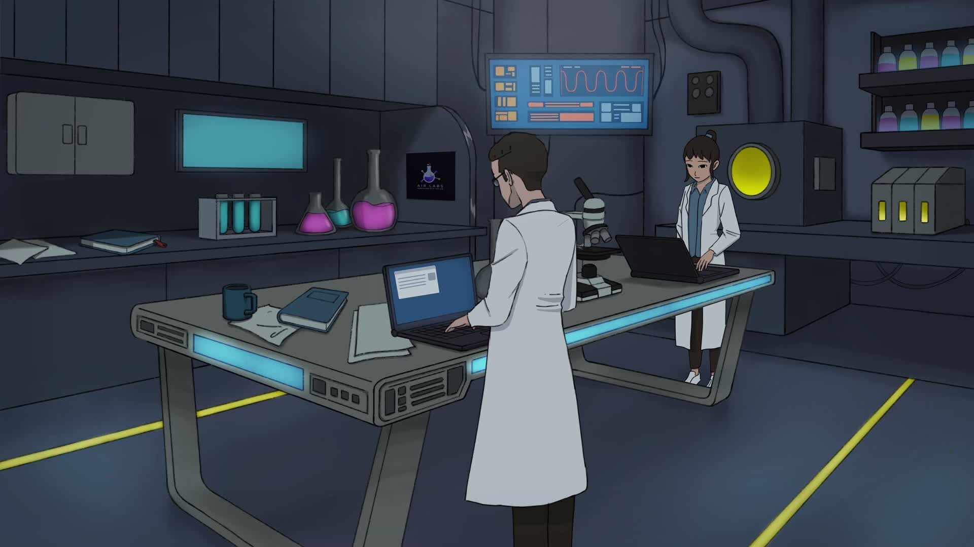 ArtStation - Scientists Working On Lab