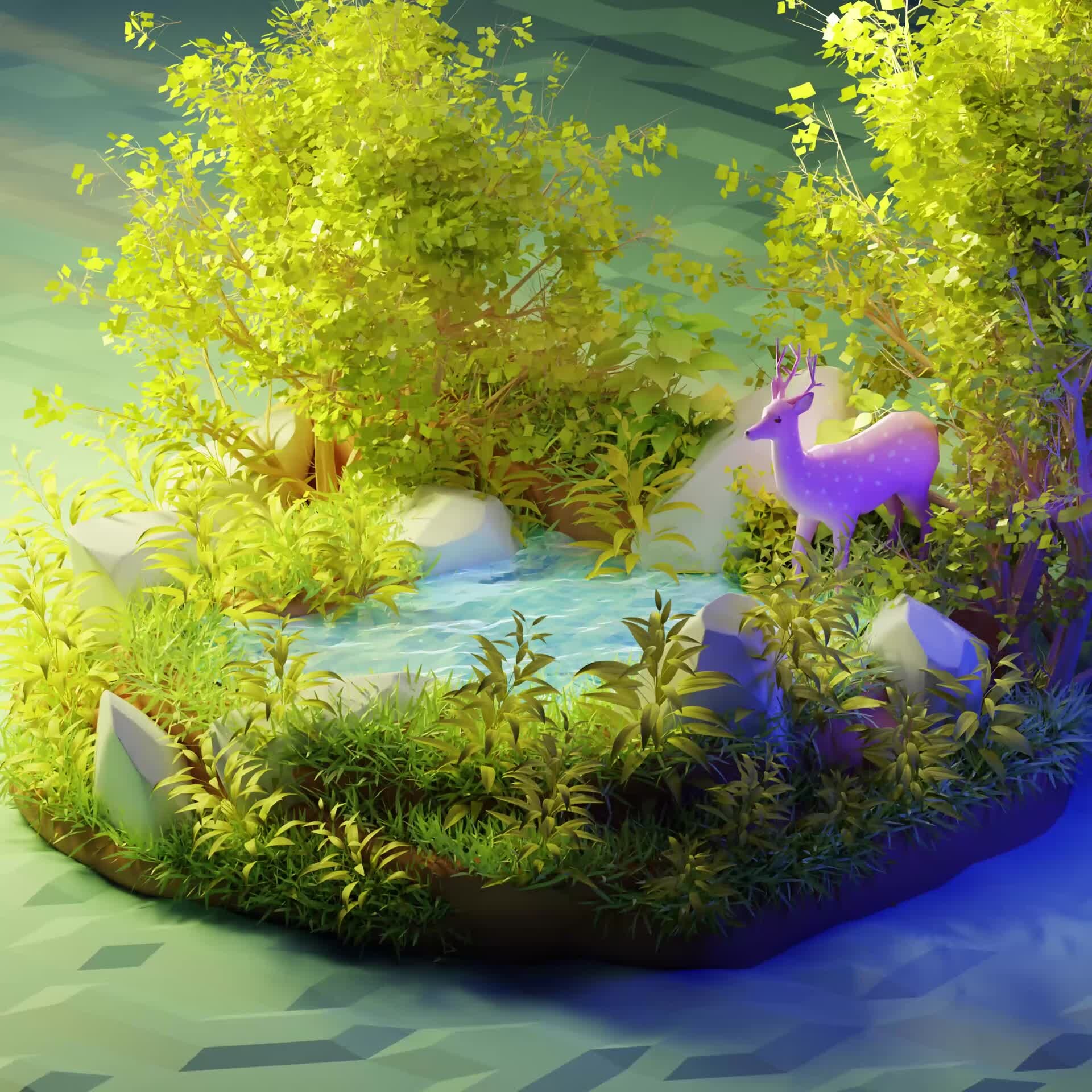 ArtStation - Enchanted Forest Lake