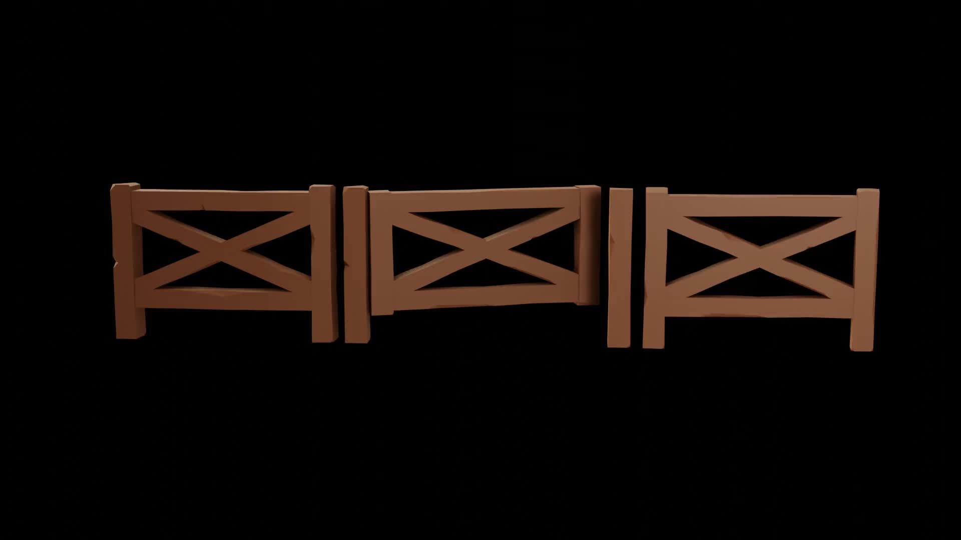 ArtStation - Low poly fence