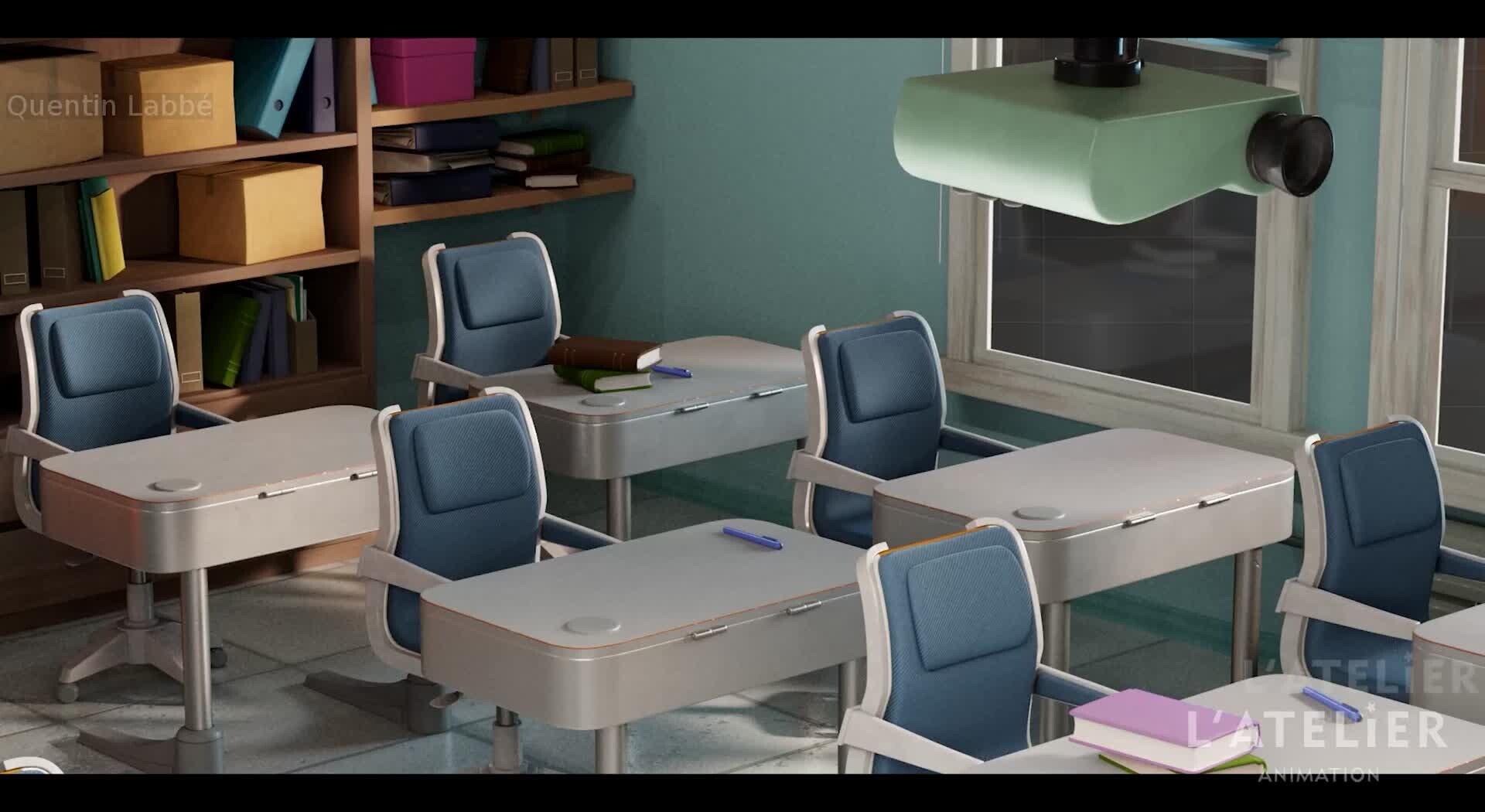 ArtStation - Classroom from Kitti Katz