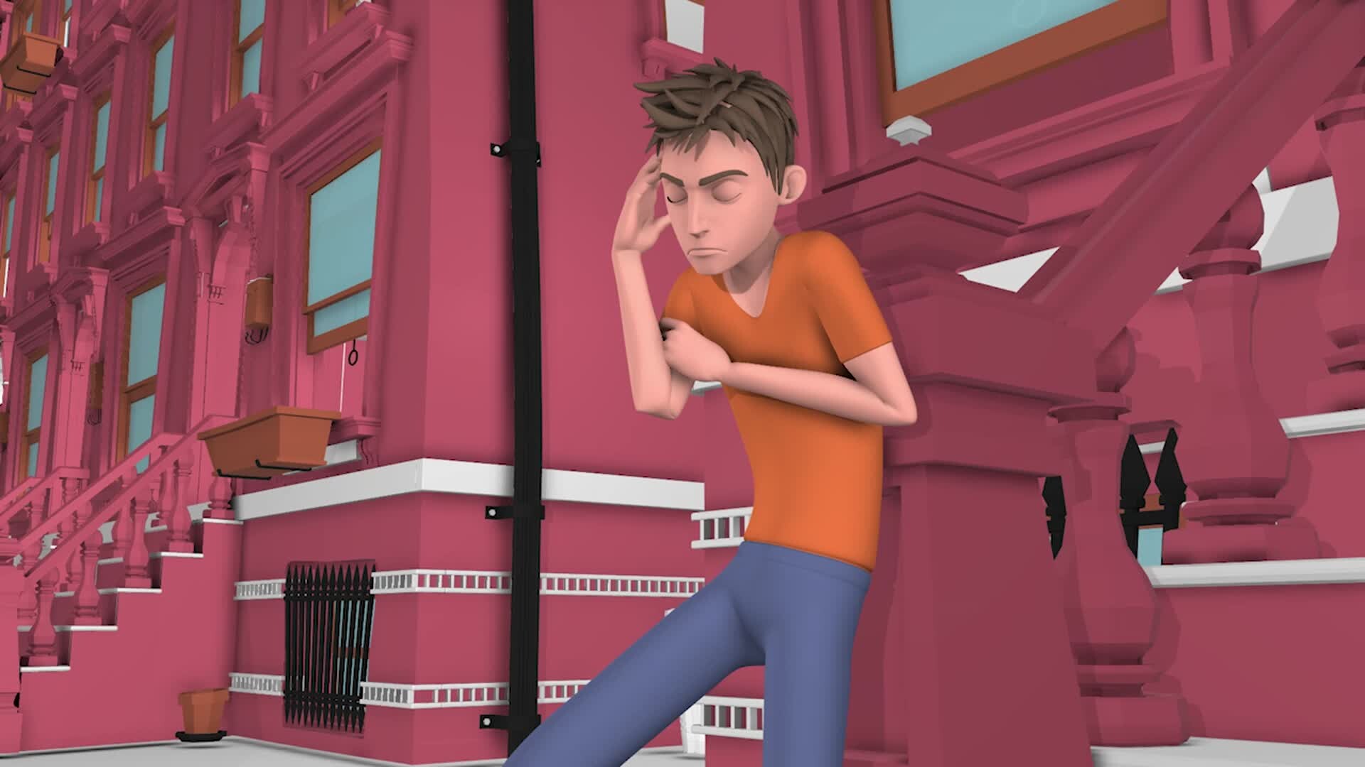 ArtStation - George is getting upset animation clip