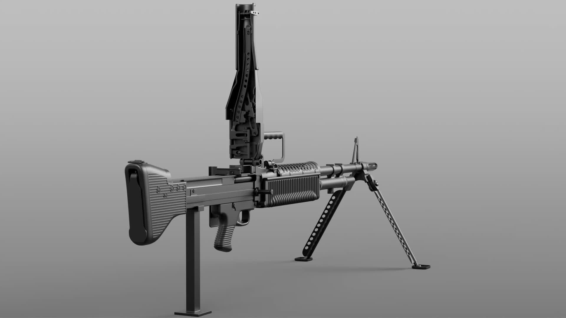 ArtStation - M60 machine gun (wip)