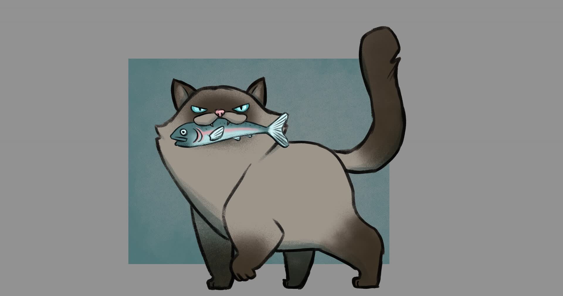 ArtStation - Cat with Fish