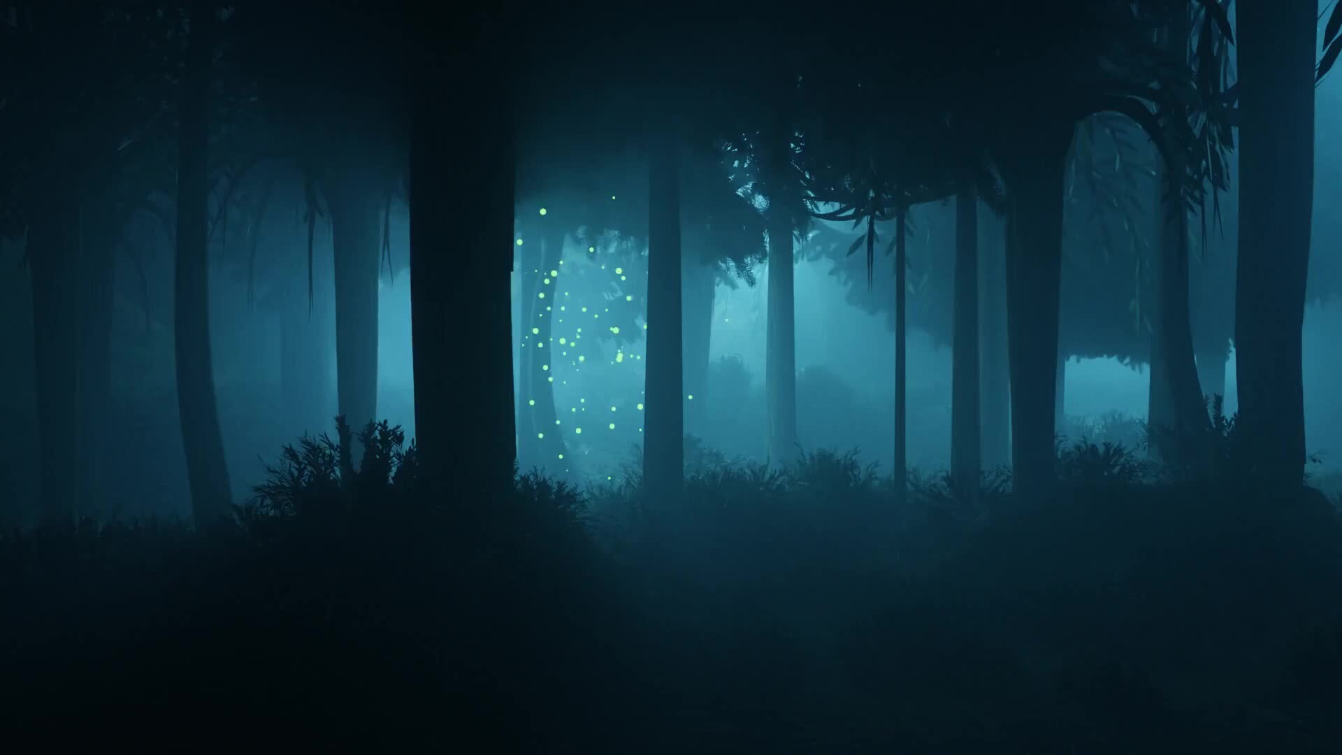 ArtStation - Mysterious Night Forest