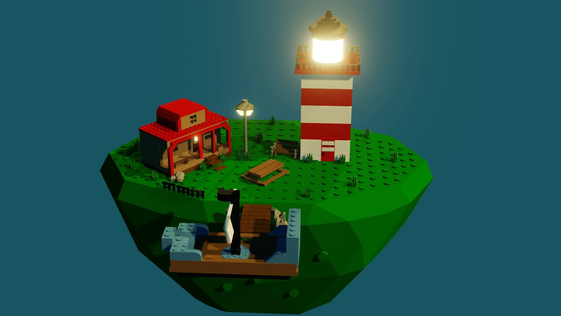 ArtStation - Lego lighthouse