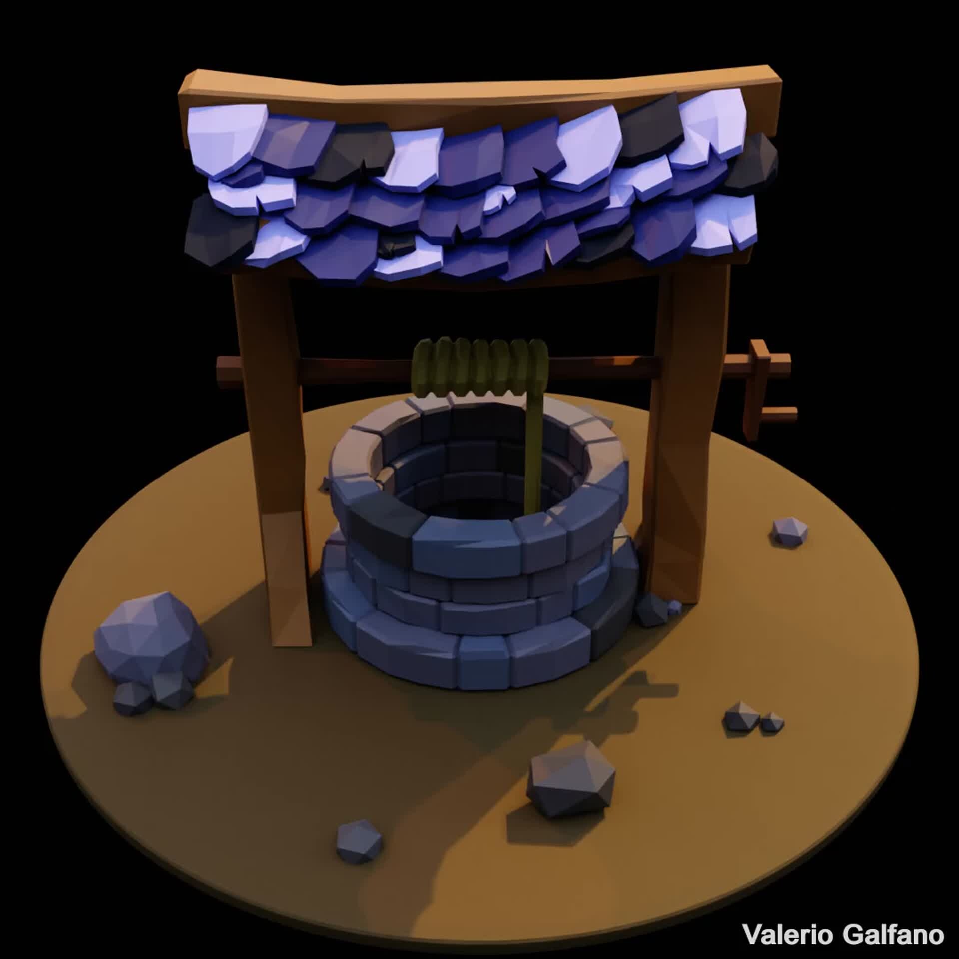 ArtStation - Lowpoly well