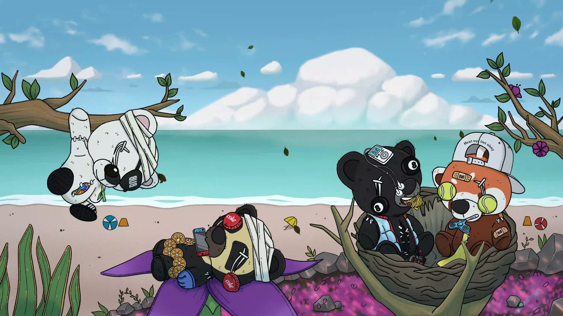 ArtStation - Bear NFT Character Background with Looping Animation