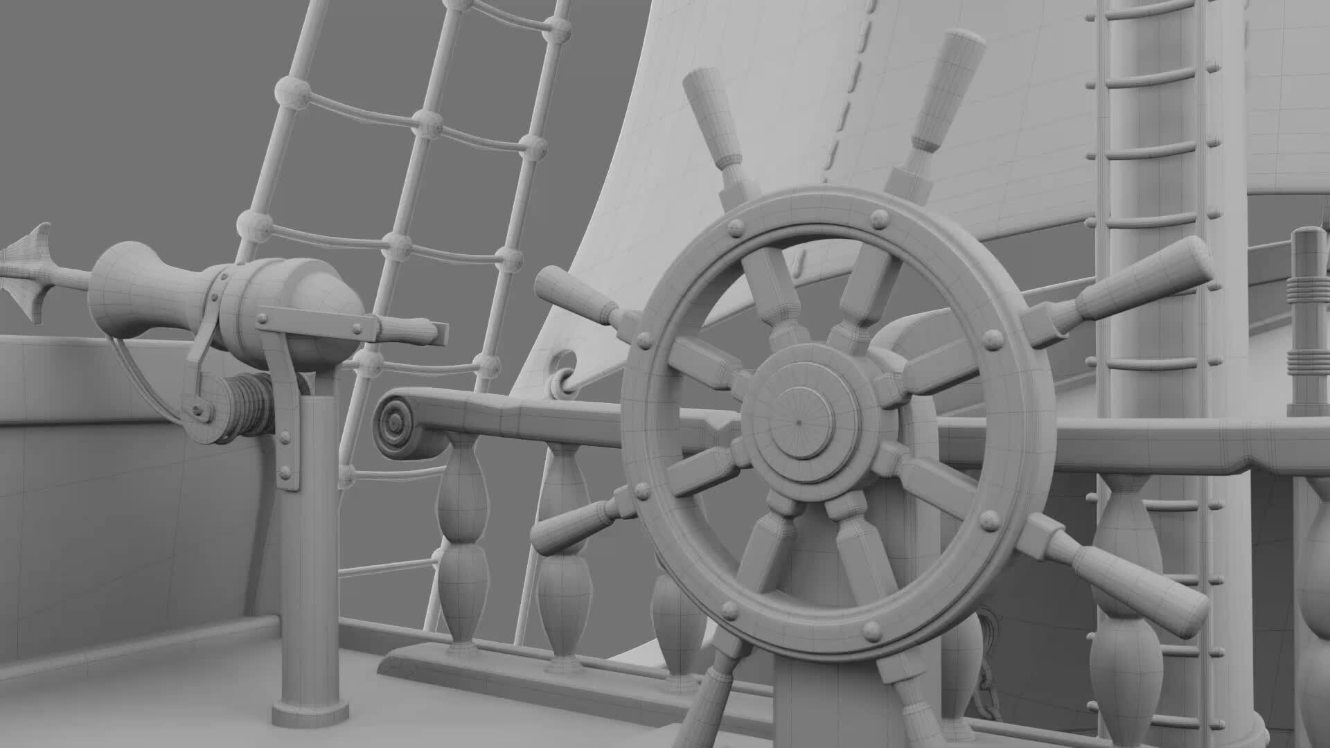 ArtStation - 3D Stylized Ship Modeling