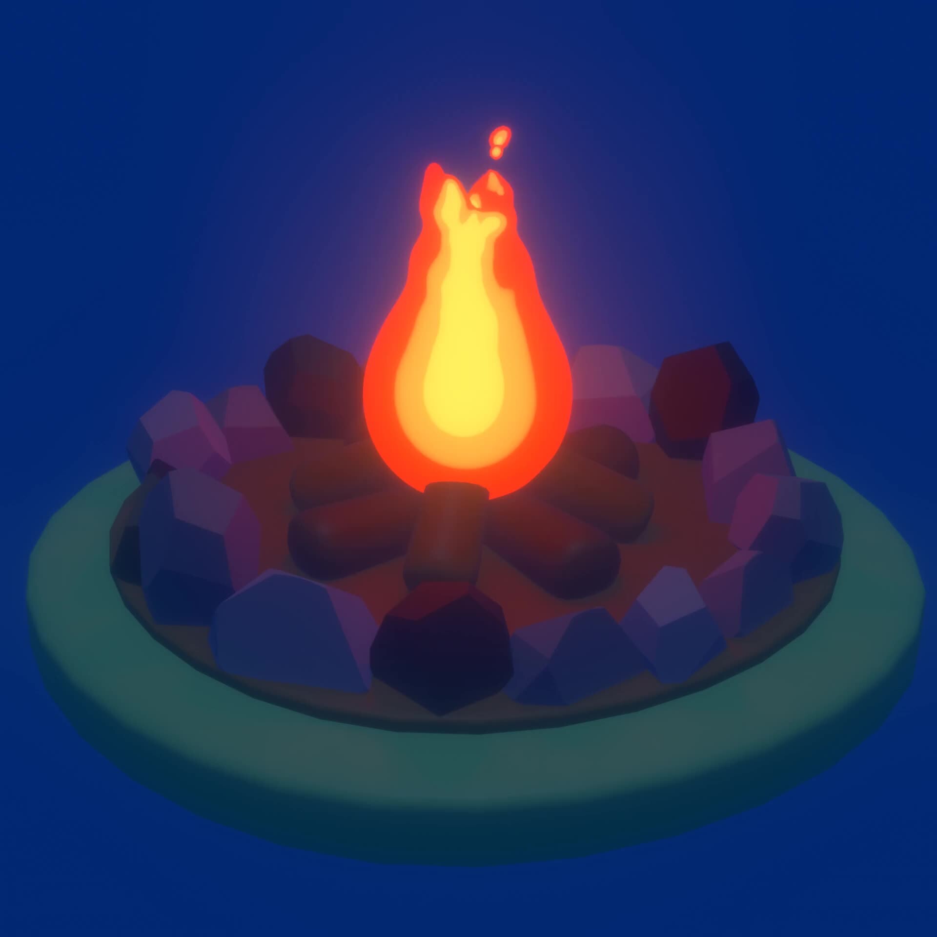 ArtStation - Cartoon Fireplace