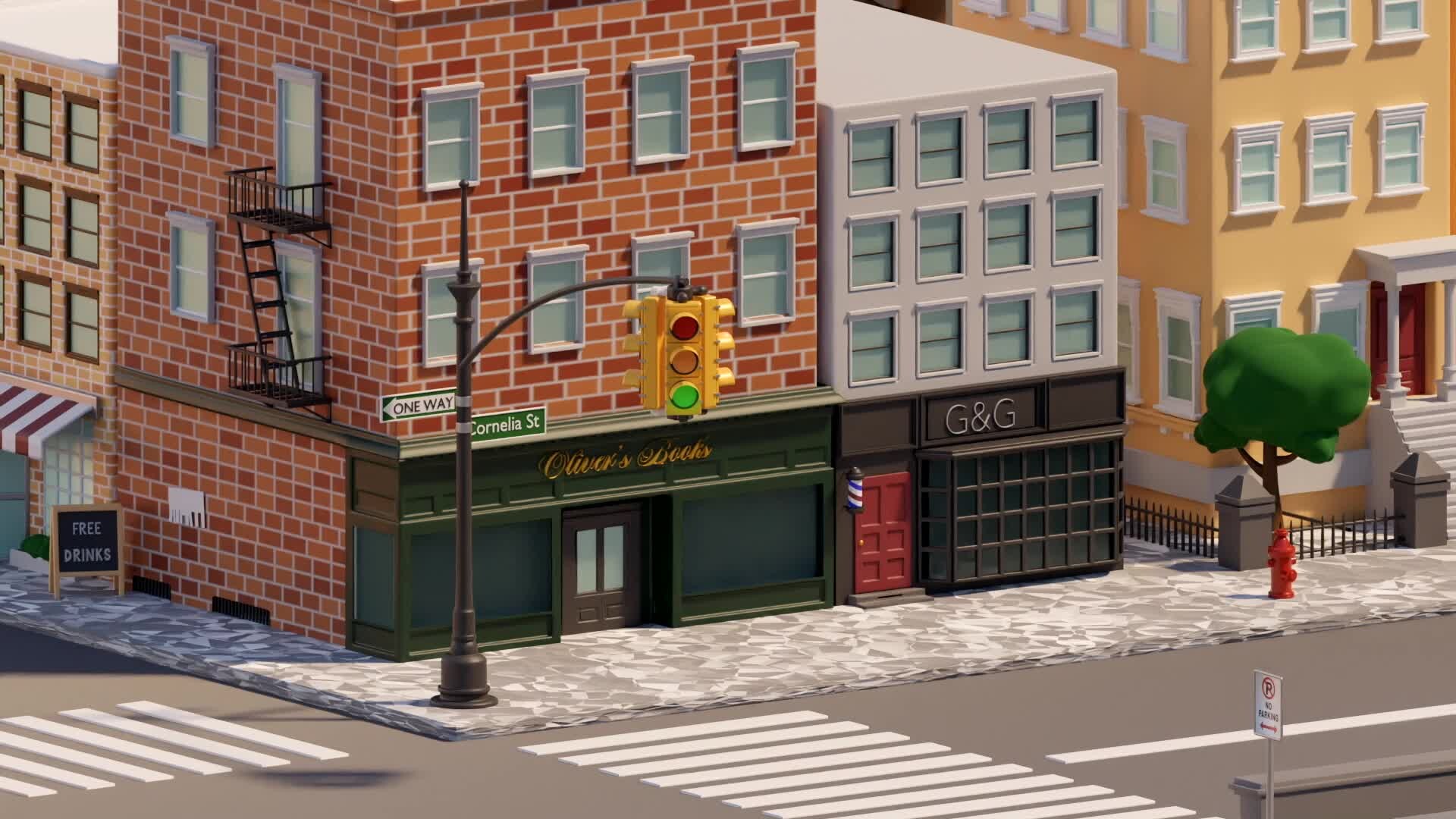 ArtStation - Animated street